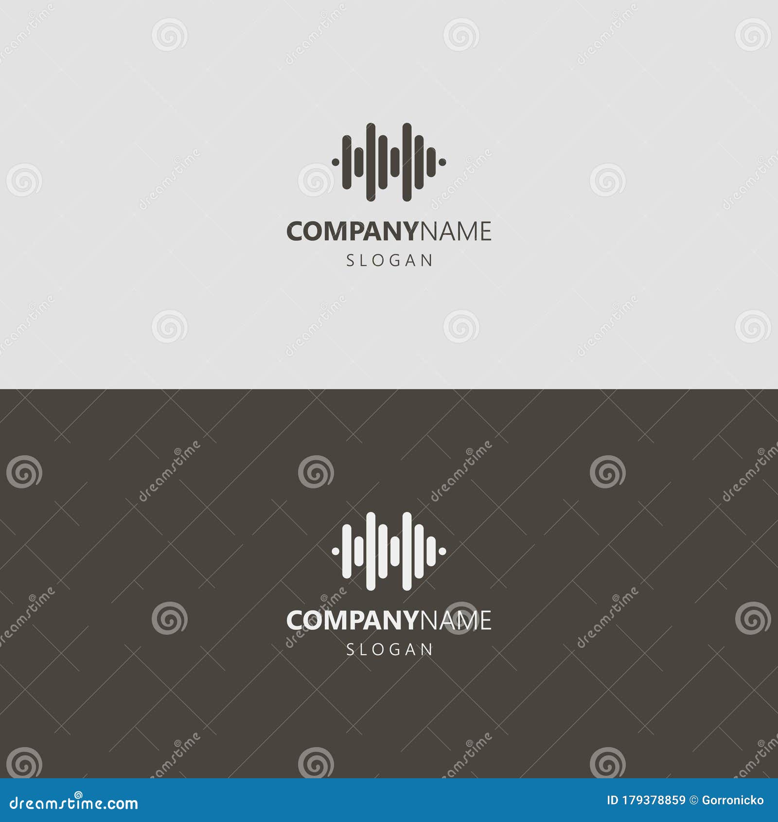 Simple Vector Outline Flat Art Iconic Logo of Abstract Equalizer ...