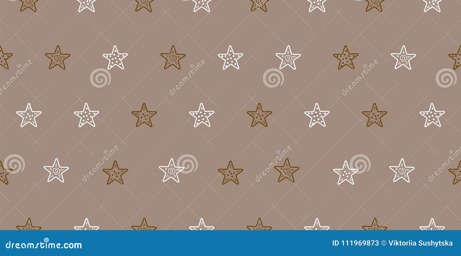 Simple Vector Pattern Star Illustration. Brown, Beige, Warm Colors ...