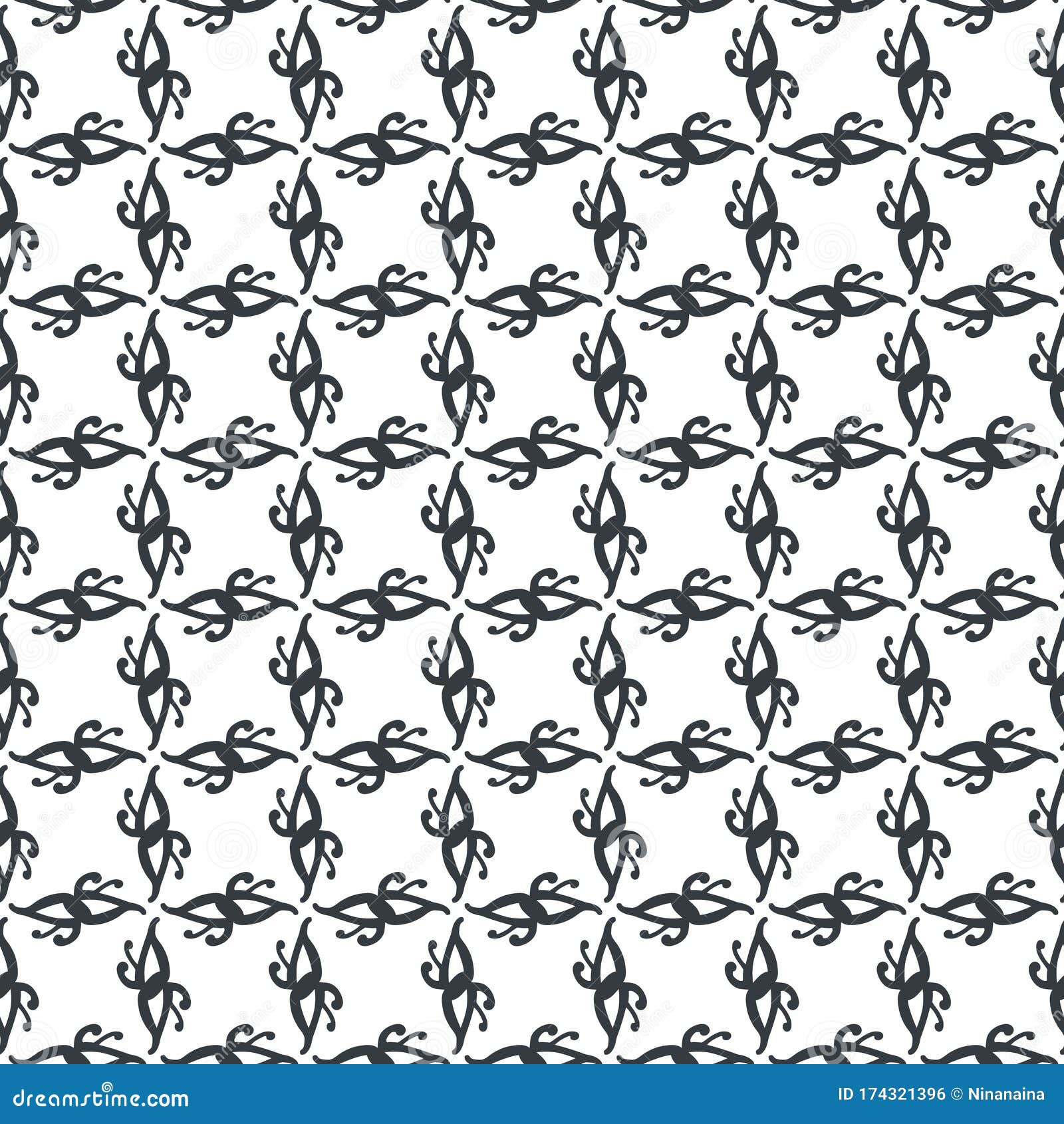 Simple Vector Pattern with Stylized Doodle Eyes. Stock Vector ...