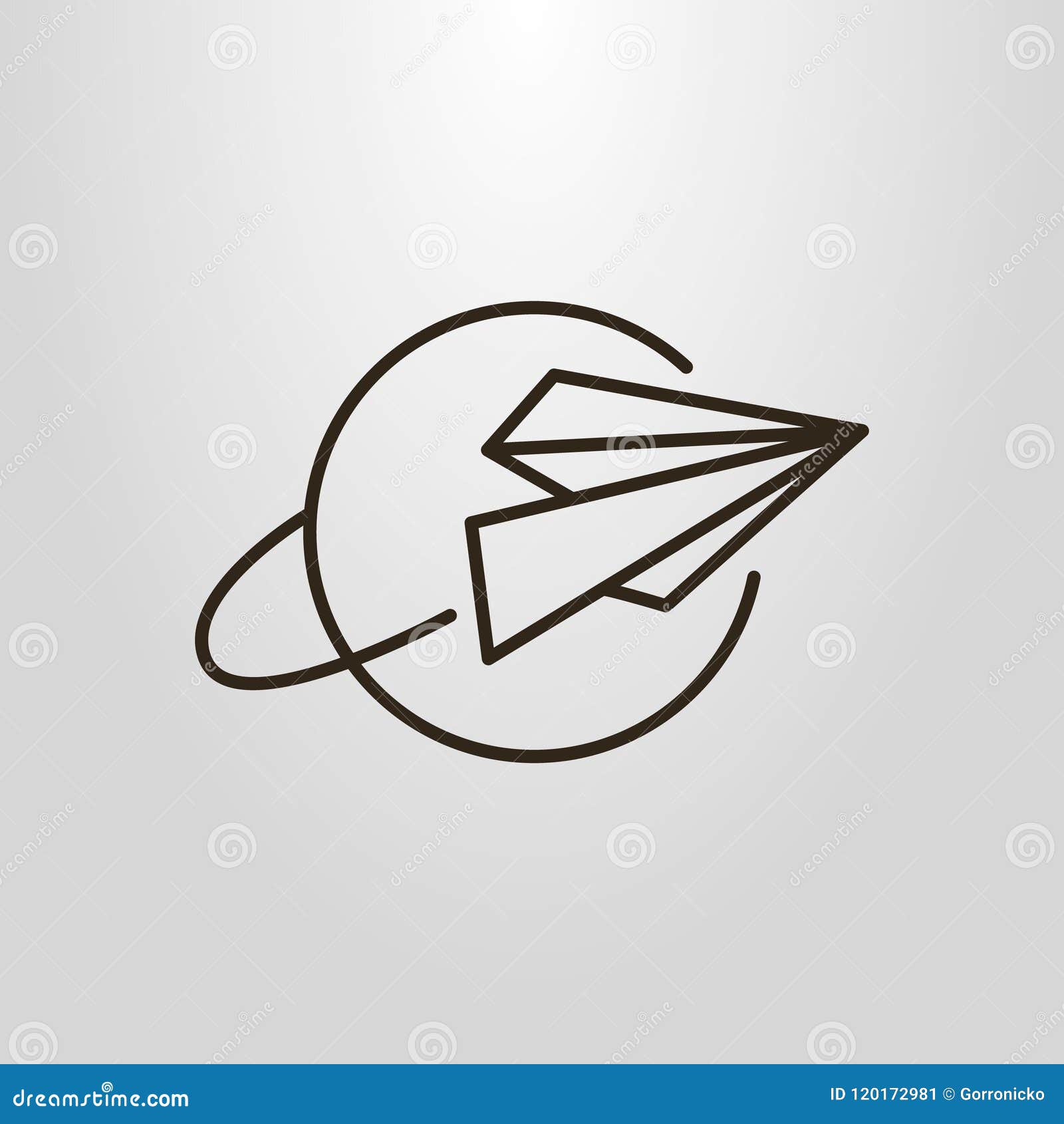 Simple Vector Pictogram of Paper Airplane Stock Vector - Illustration ...