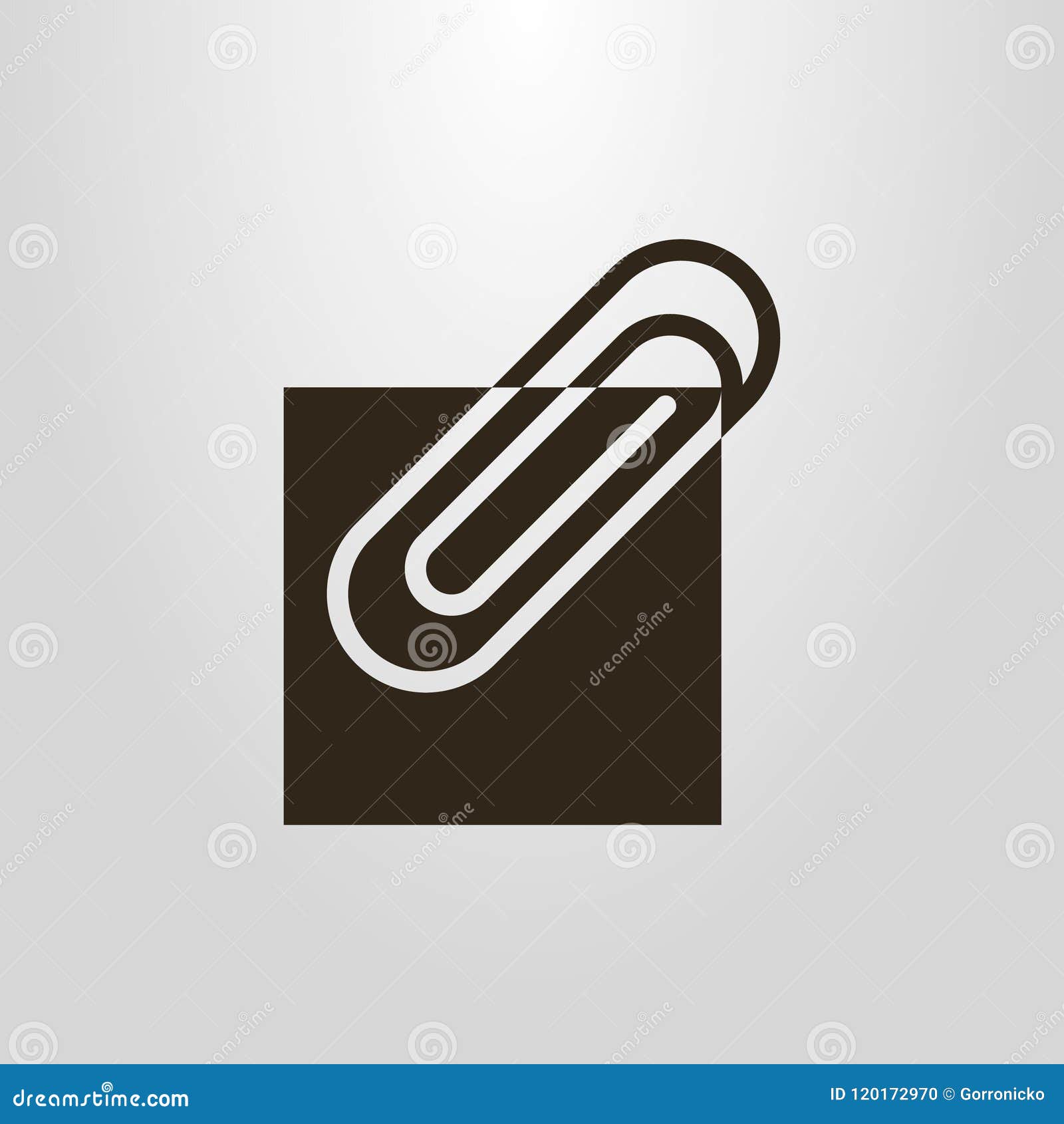 Simple Vector Pictogram of a Paper Clip Stock Vector - Illustration of ...