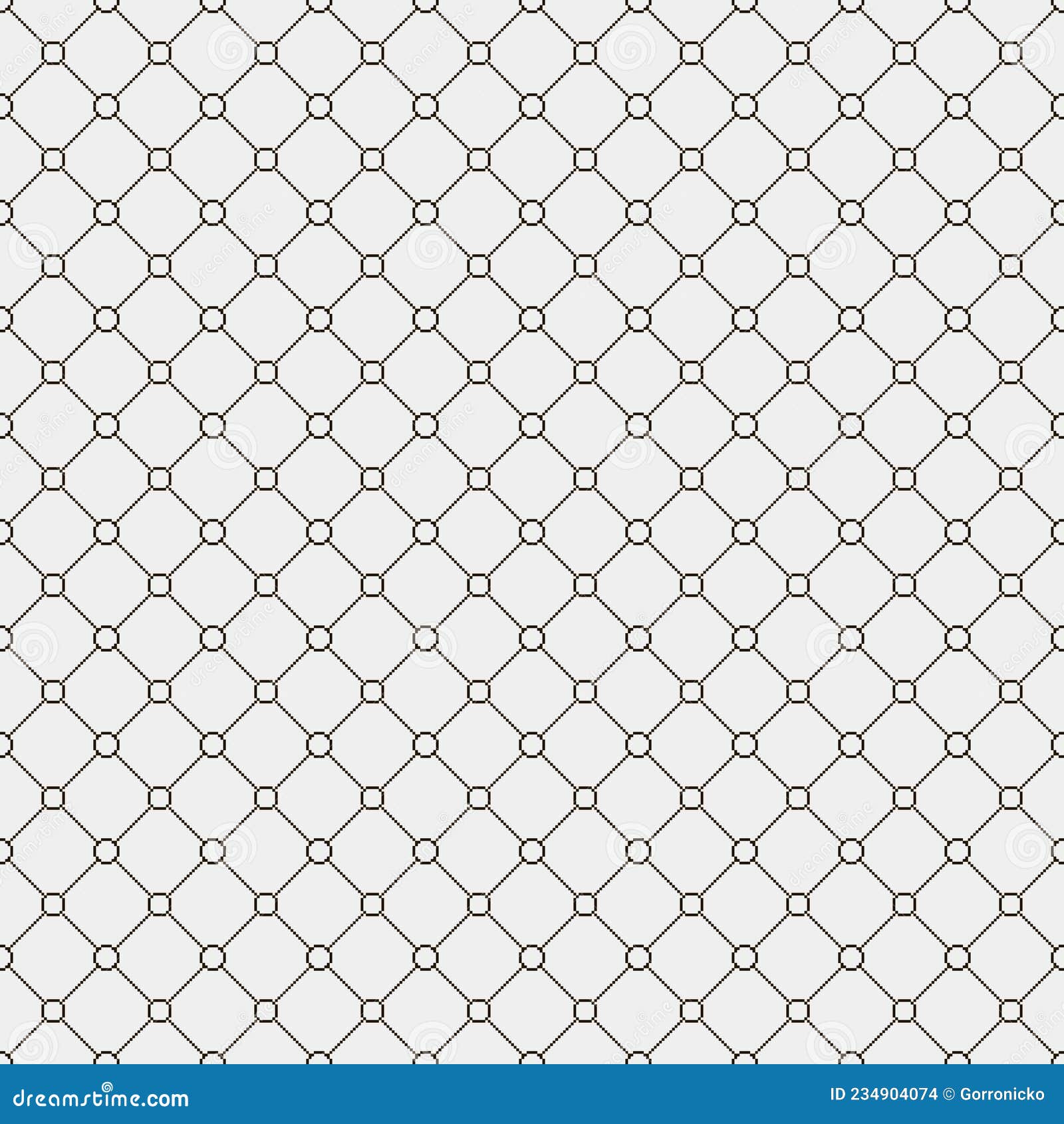 Vector Pixel Art Black and White Seamless Pattern of Minimalistic ...