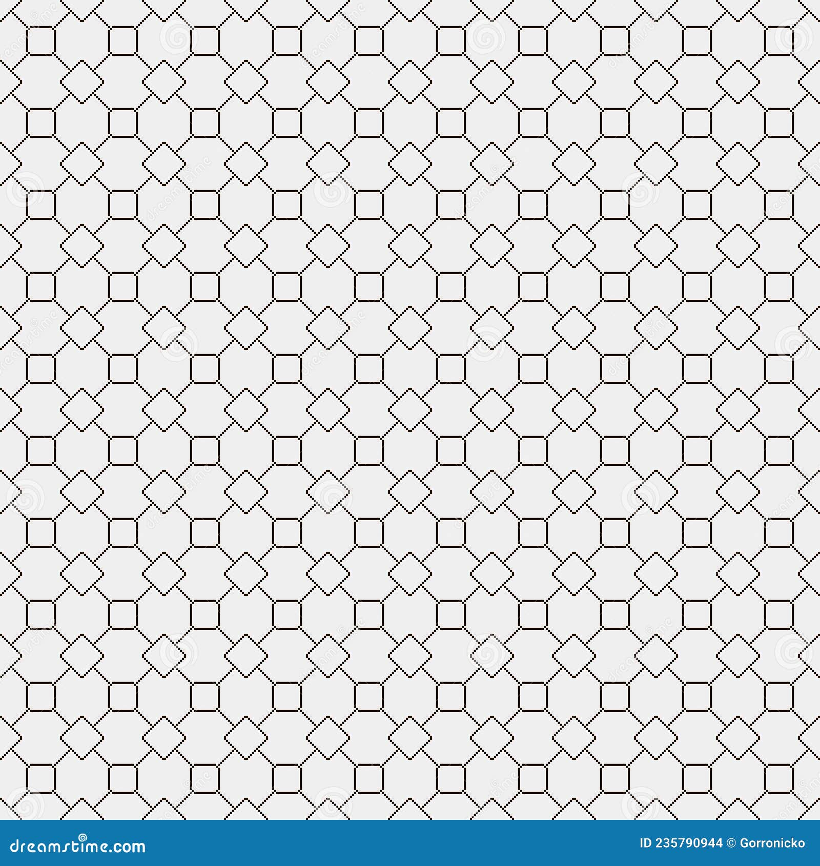 Vector Pixel Art Black and White Seamless Pattern of Minimalistic ...