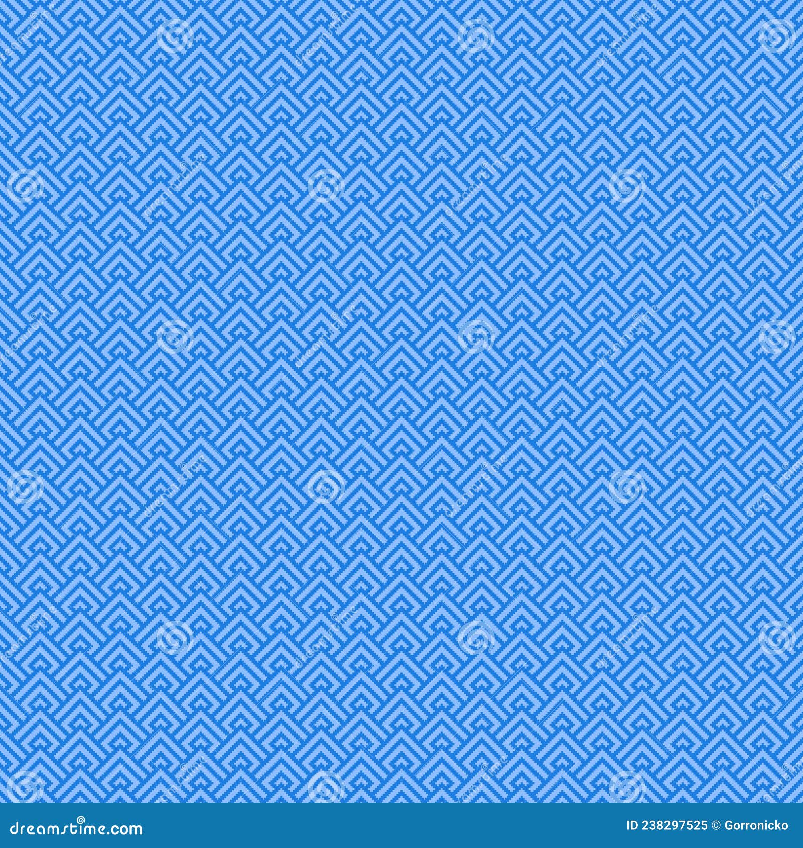 Vector Pixel Art Light Blue Seamless Pattern of Minimalistic Geometric ...