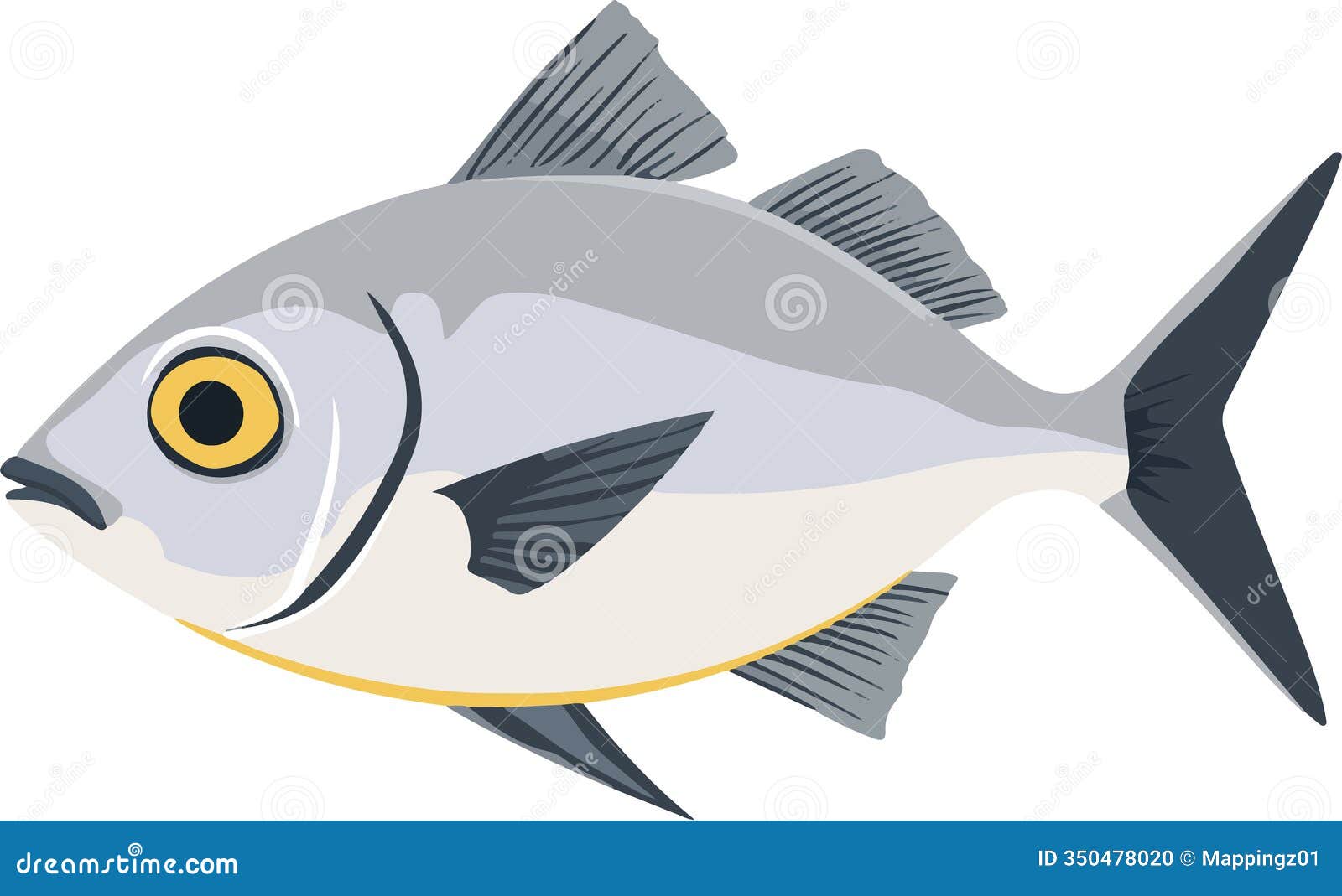 Simple Vector Pompano Clipart Stock Vector - Illustration of pompano ...