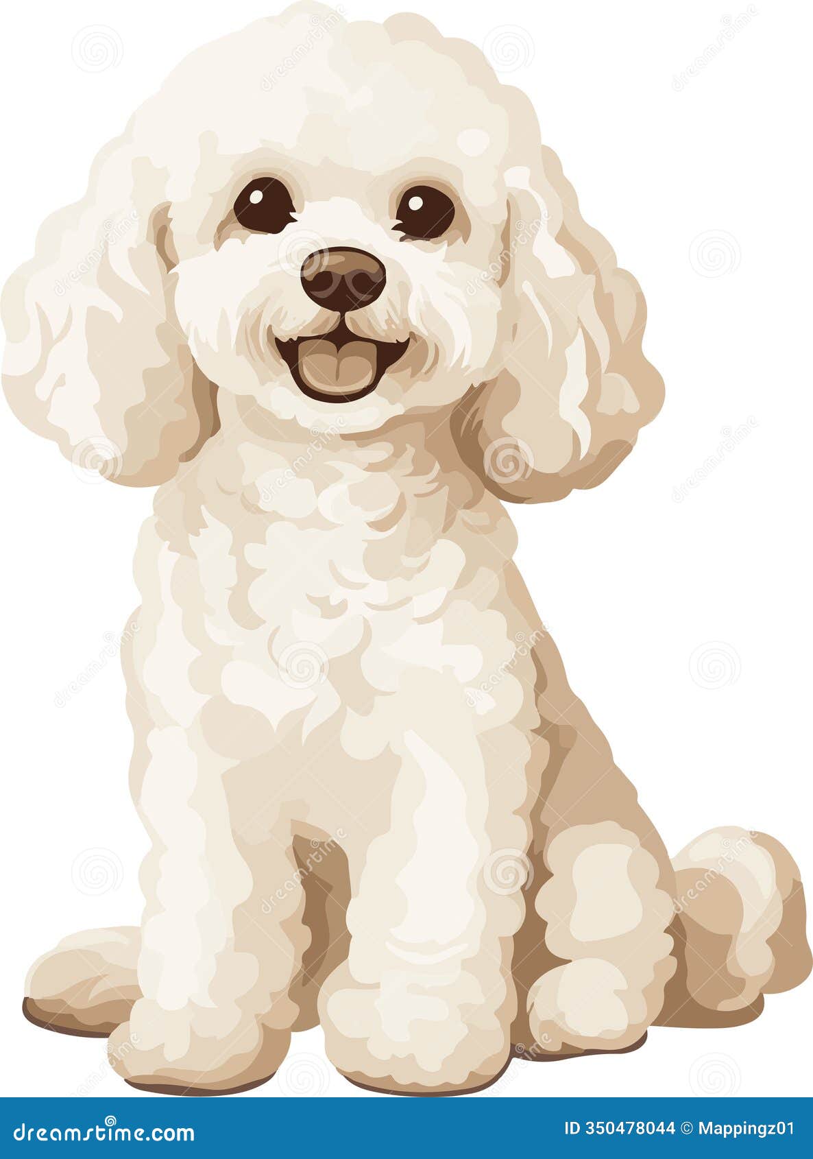 Simple Vector Poodle Clipart Stock Vector - Illustration of color ...