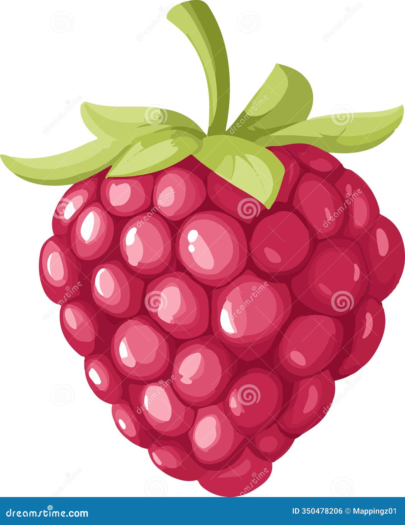 Simple Vector Raspberry Clipart Stock Vector - Illustration of simple ...
