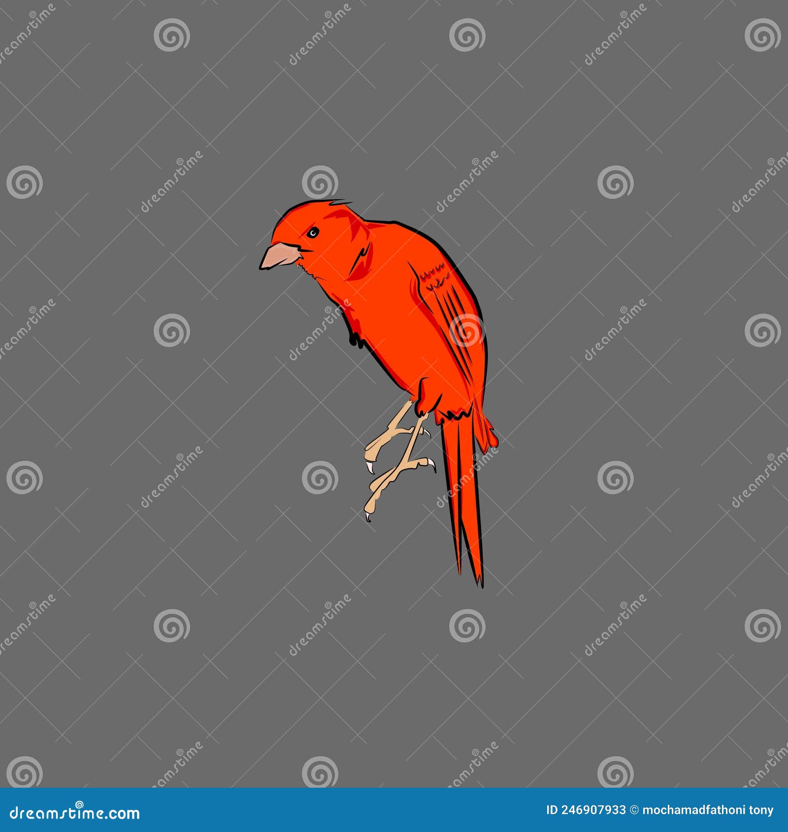 Simple Red Canary for Logo and Wallpaper Stock Illustration ...