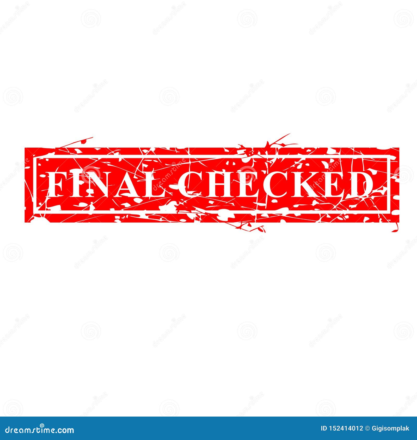 Simple Vector, Red Grunge Rubber Stamp, Final Checked, Isolated on ...