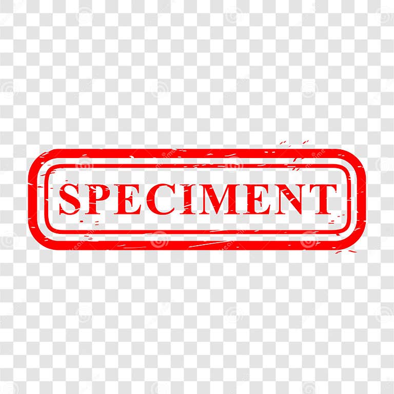 Simple Vector Red Scratch Rubber Stamp, Speciment, at Transparent ...