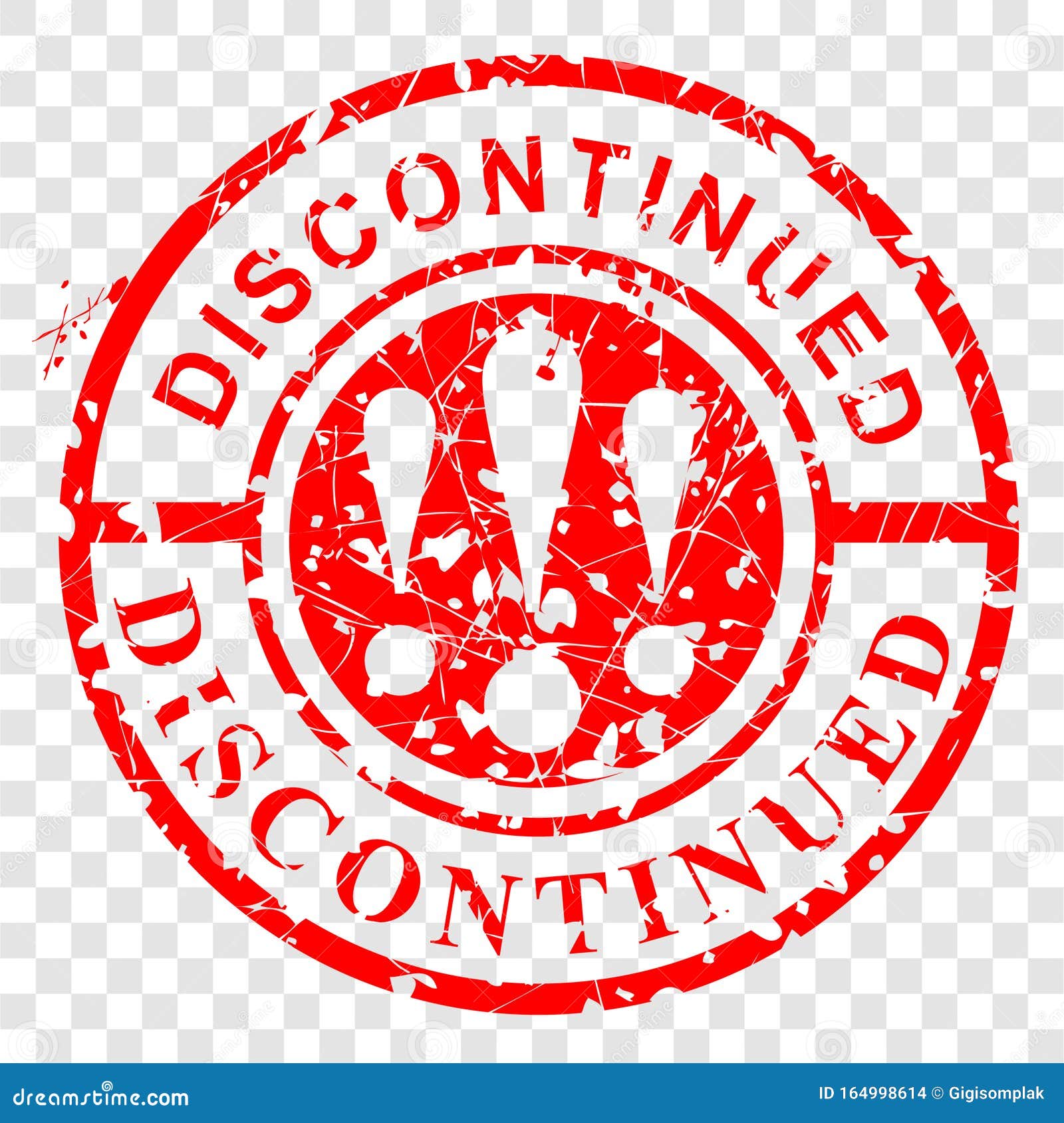 Discontinued Rubber Stamp Vector Illustration | CartoonDealer.com #82602250