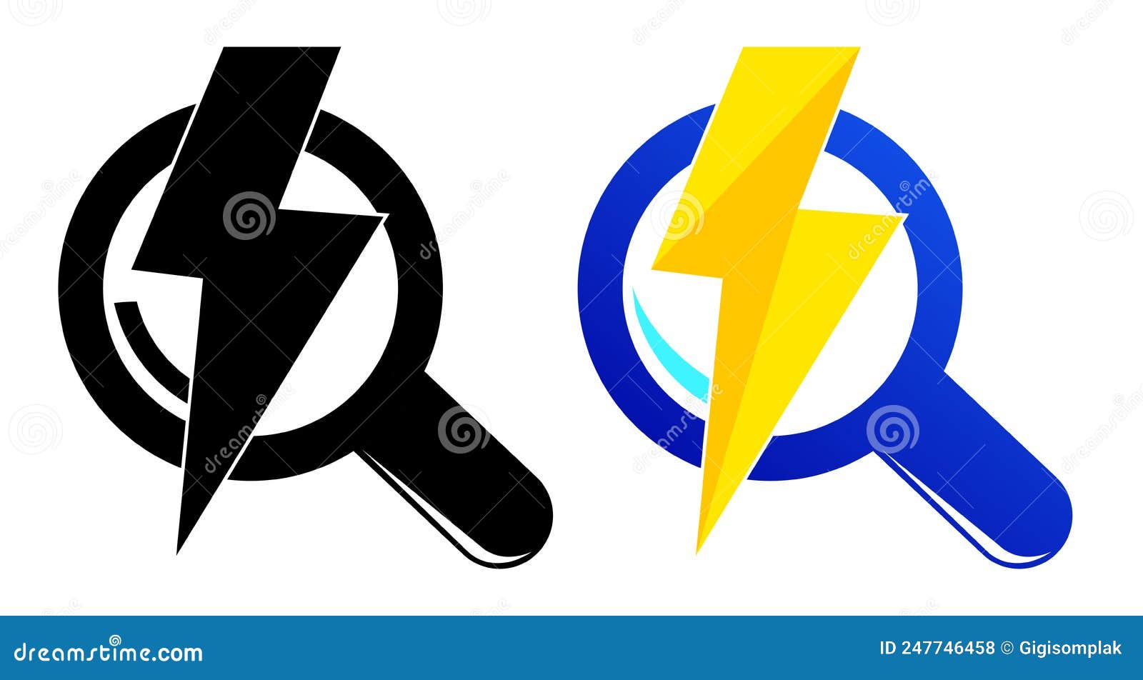 Simple Vector Set 2 Illustration Sign, Quick Search, Isolated on White ...