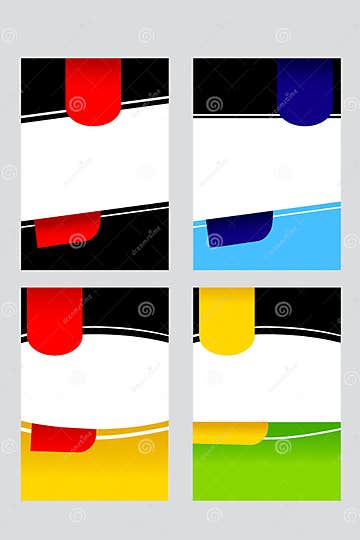 Simple Vector Set Template Blank Flyer Stock Vector - Illustration of ...