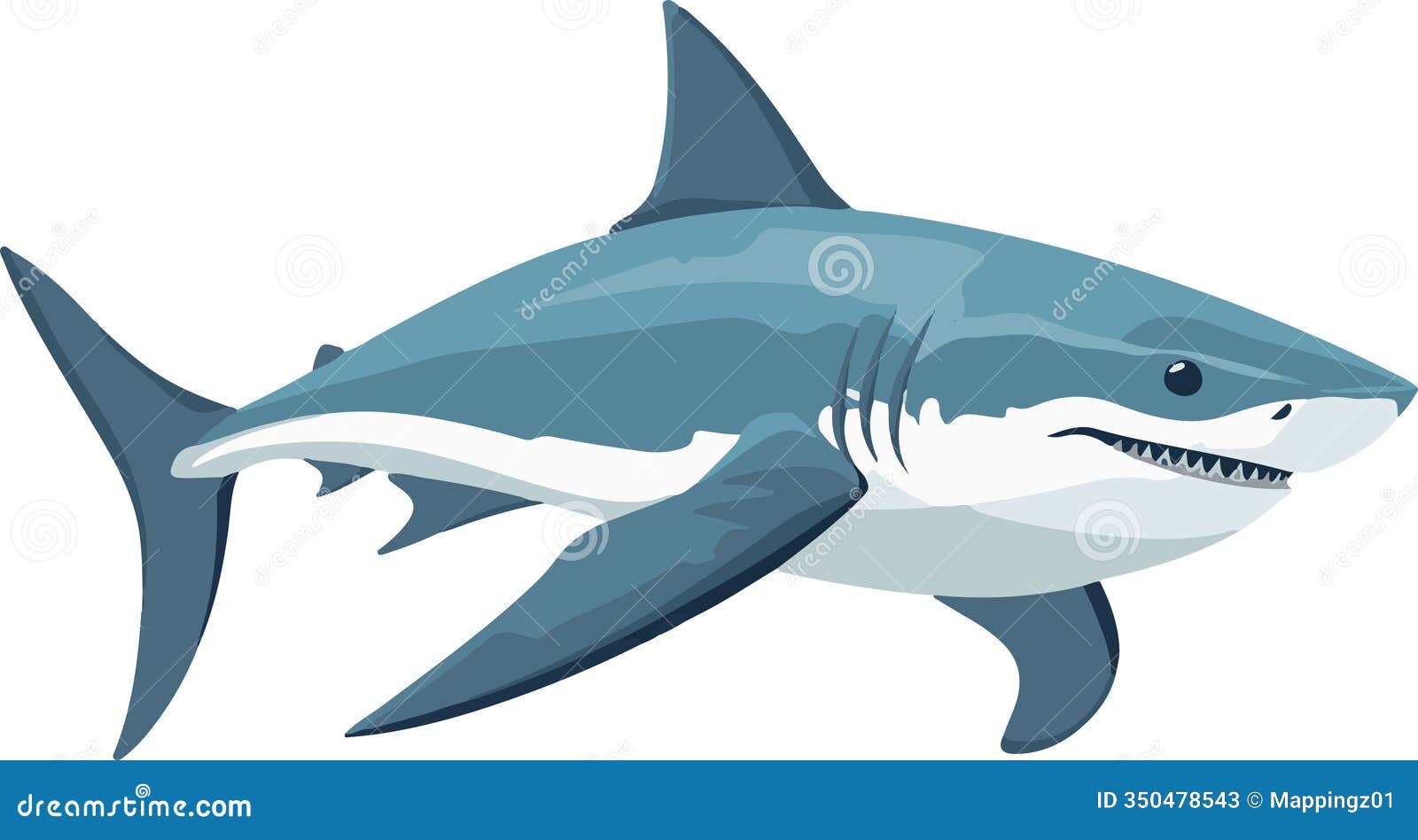 Simple Vector Shark Clipart Stock Vector - Illustration of minimalist ...