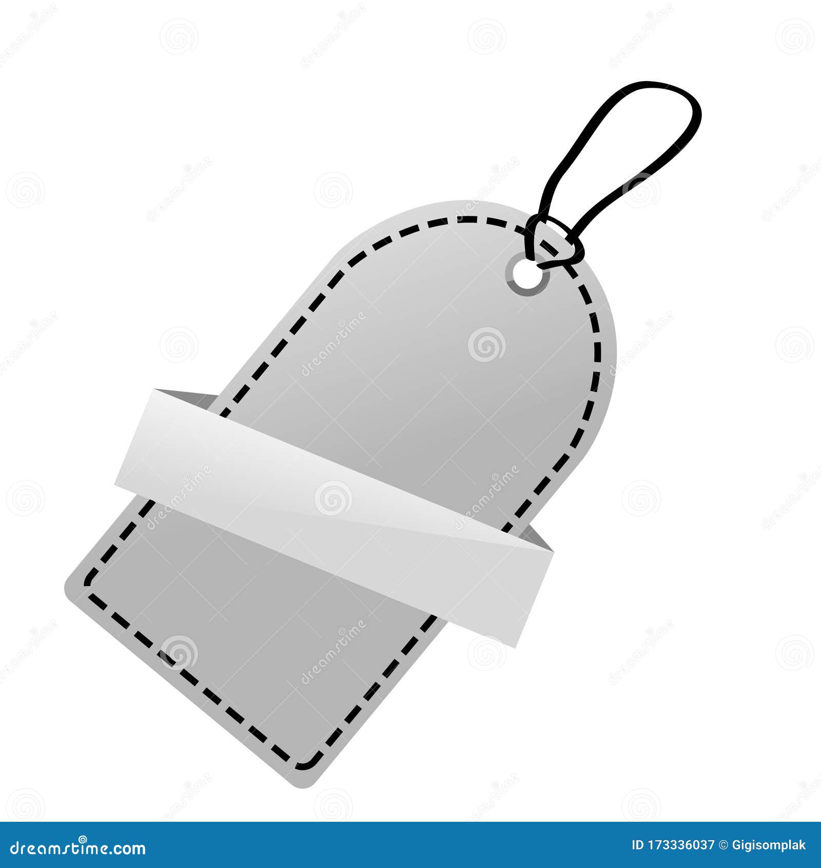 Simple Vector Shinning Gray, Black and White Blank Tag Stock Vector ...