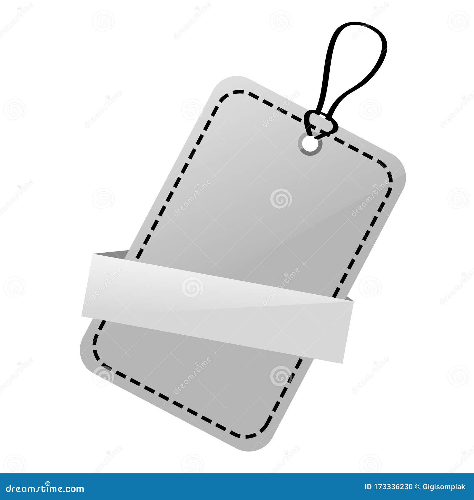 Simple Vector Shinning Gray, Black and White Blank Tag Stock Vector ...
