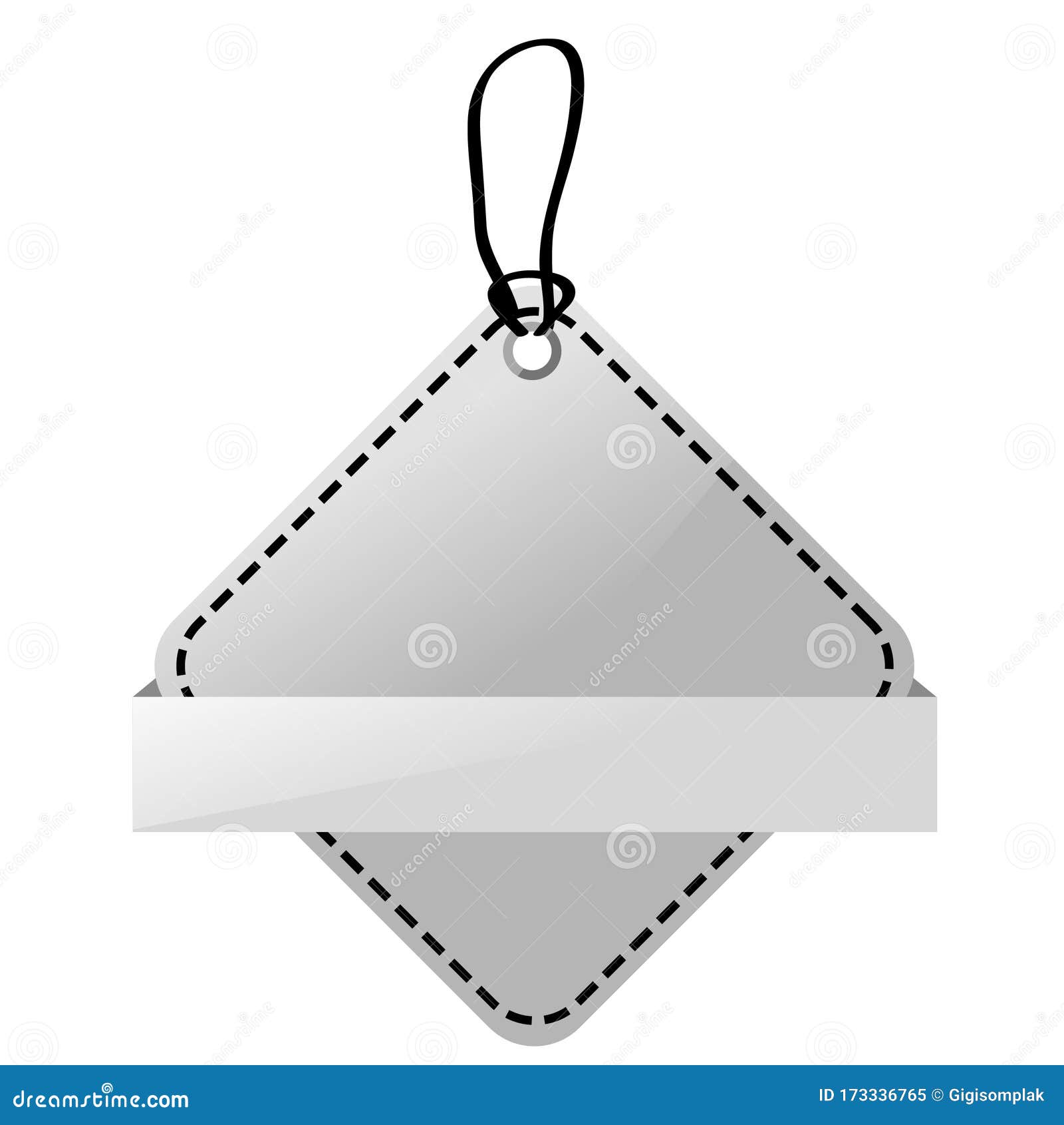 Simple Vector Shinning Gray, Black and White Blank Tag Stock Vector ...