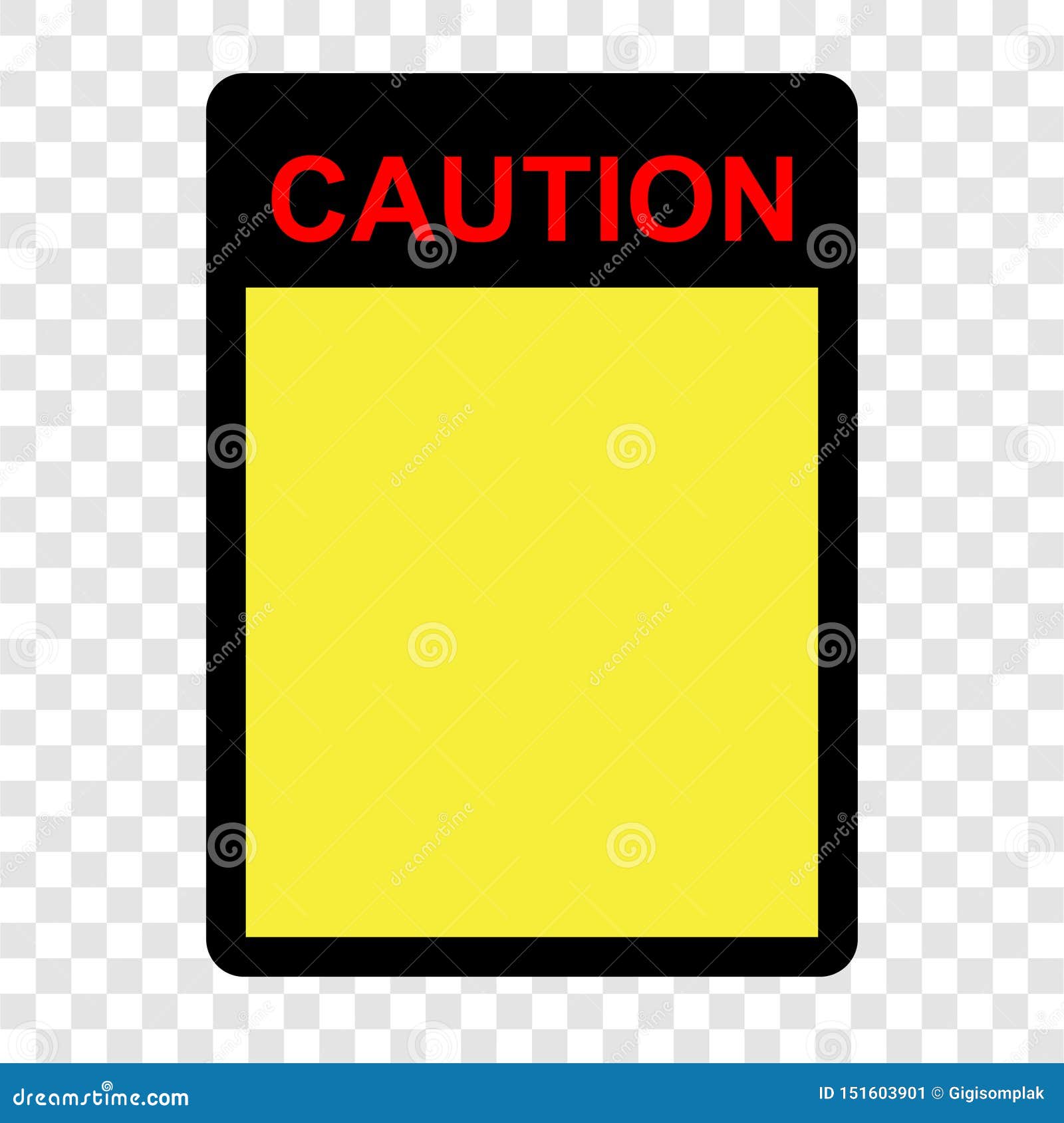 Set Of Blank Caution, Warning Signboard. Illustration Vector ...