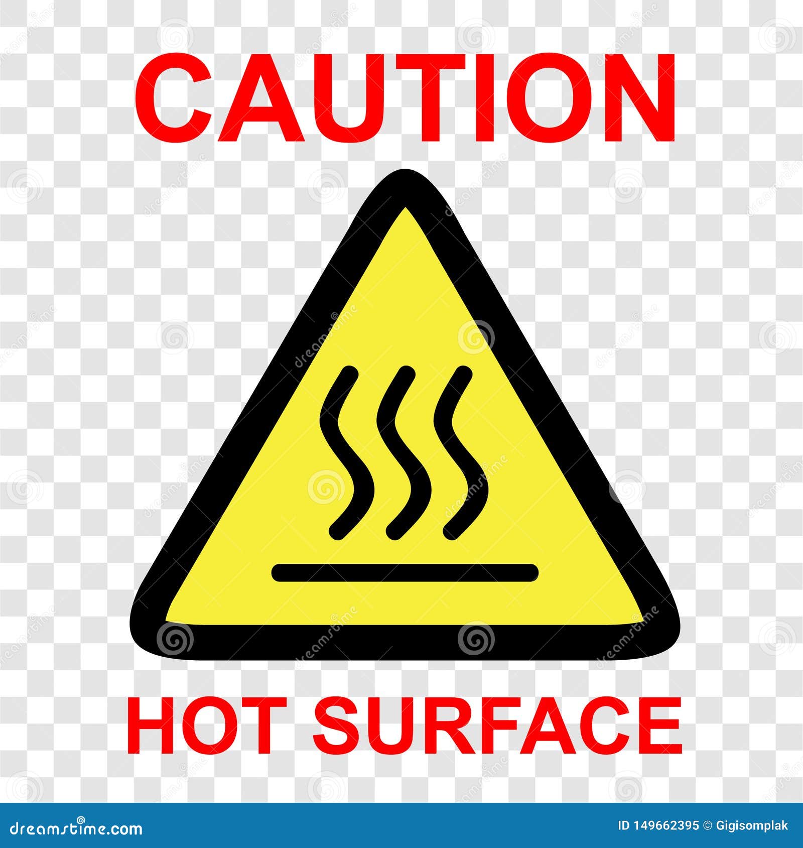 Caution Hot Surface Do Not Touch Symbol Sign, Vector Illustration, Isolate On White Background ...