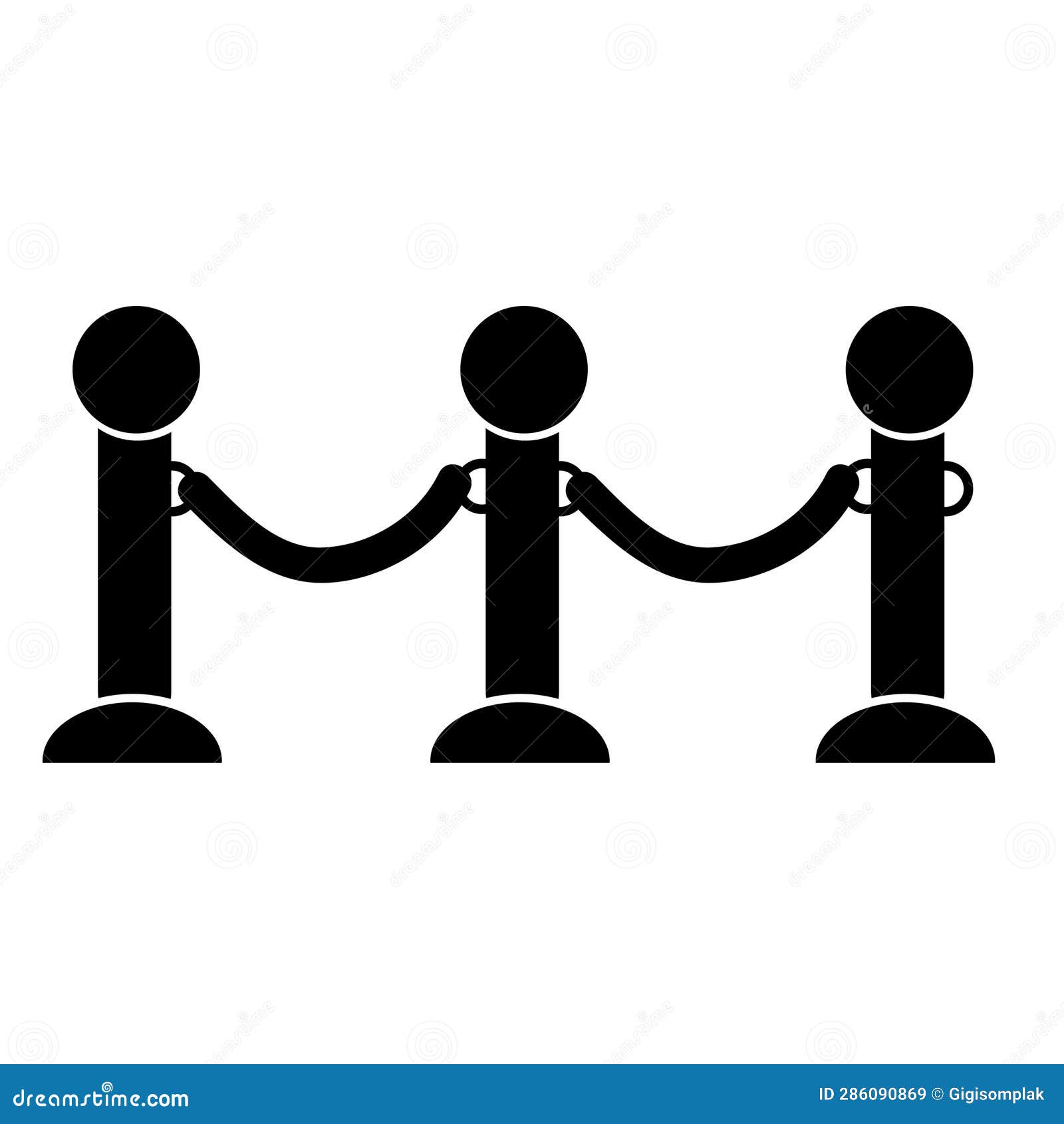 Simple Vector Sign, Queue, Isolated on White Stock Vector ...