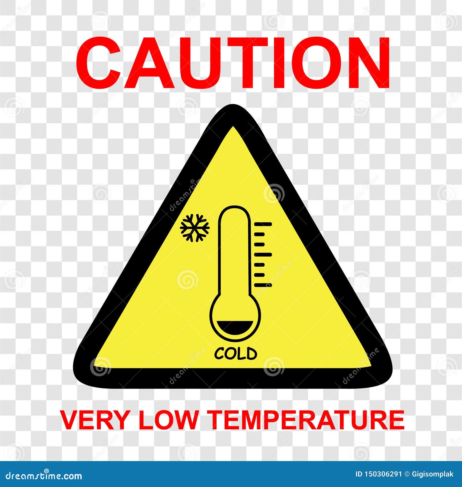 Simple Vector Sign, Very Low Temperature, at Transparent Effect ...