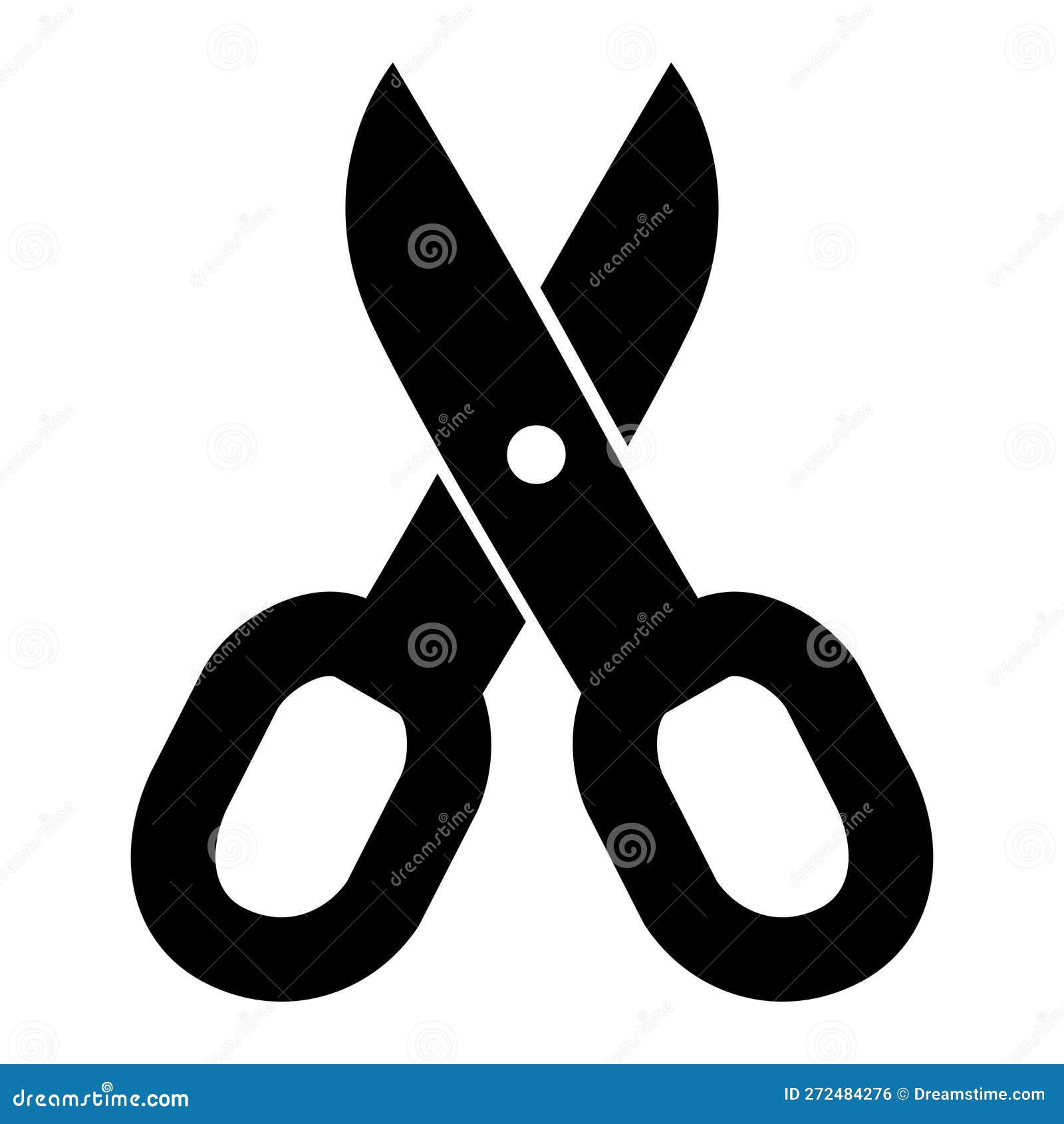 Simple Vector Silhouette Scissor, Isolated on White Stock Illustration ...