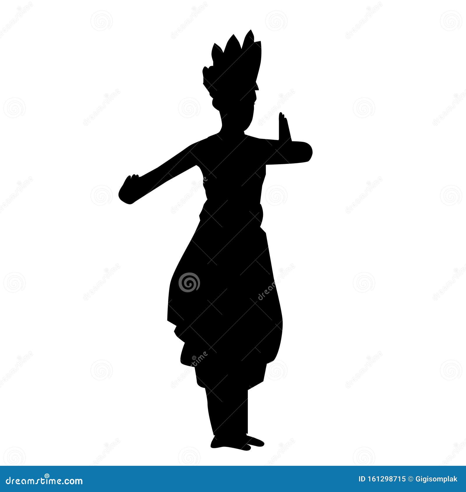 Simple Vector Silhouette of Young Girl Traditional West Java, Sunda ...