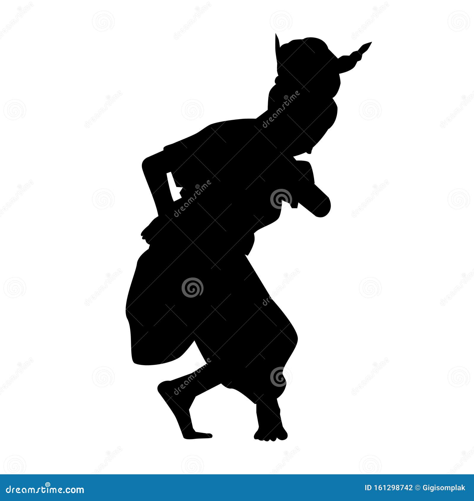 Simple Vector Silhouette of Young Girl Traditional West Java, Sunda ...