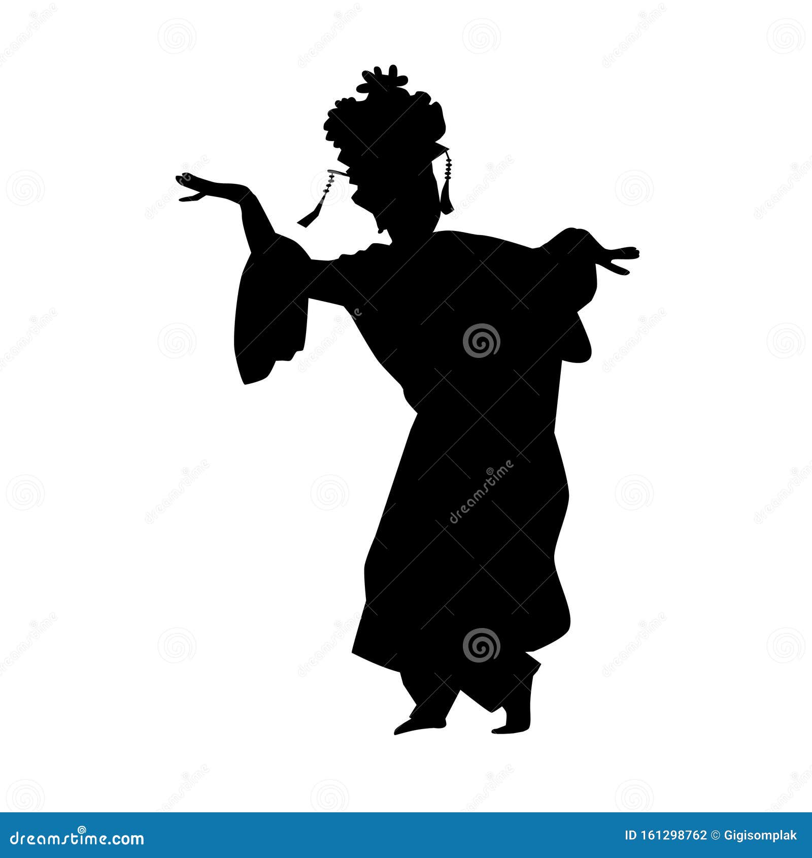 Simple Vector Silhouette of Young Girl Traditional West Java, Sunda ...