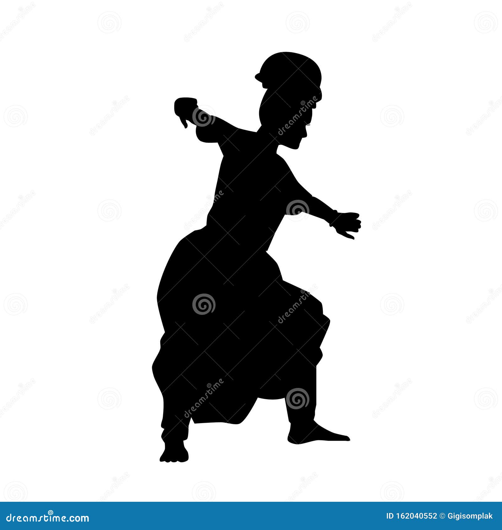 Simple Vector Silhouette of Young Girl Traditional West Java, Sunda ...