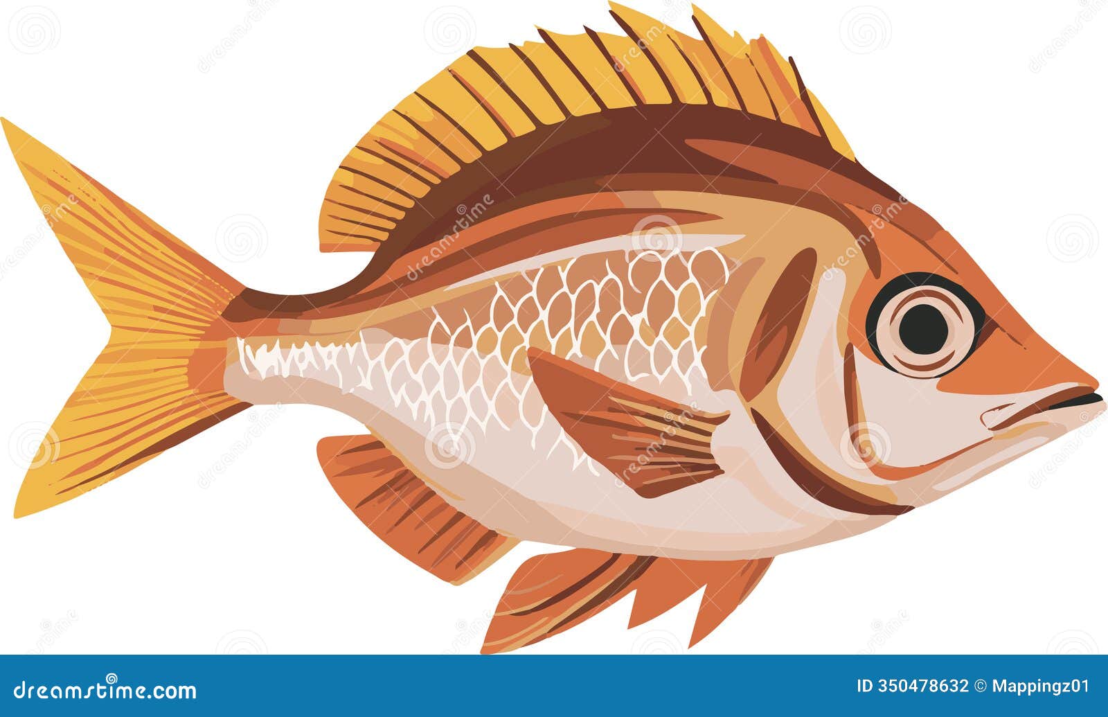 Simple Vector Snapper Clipart Stock Vector - Illustration of abstract ...