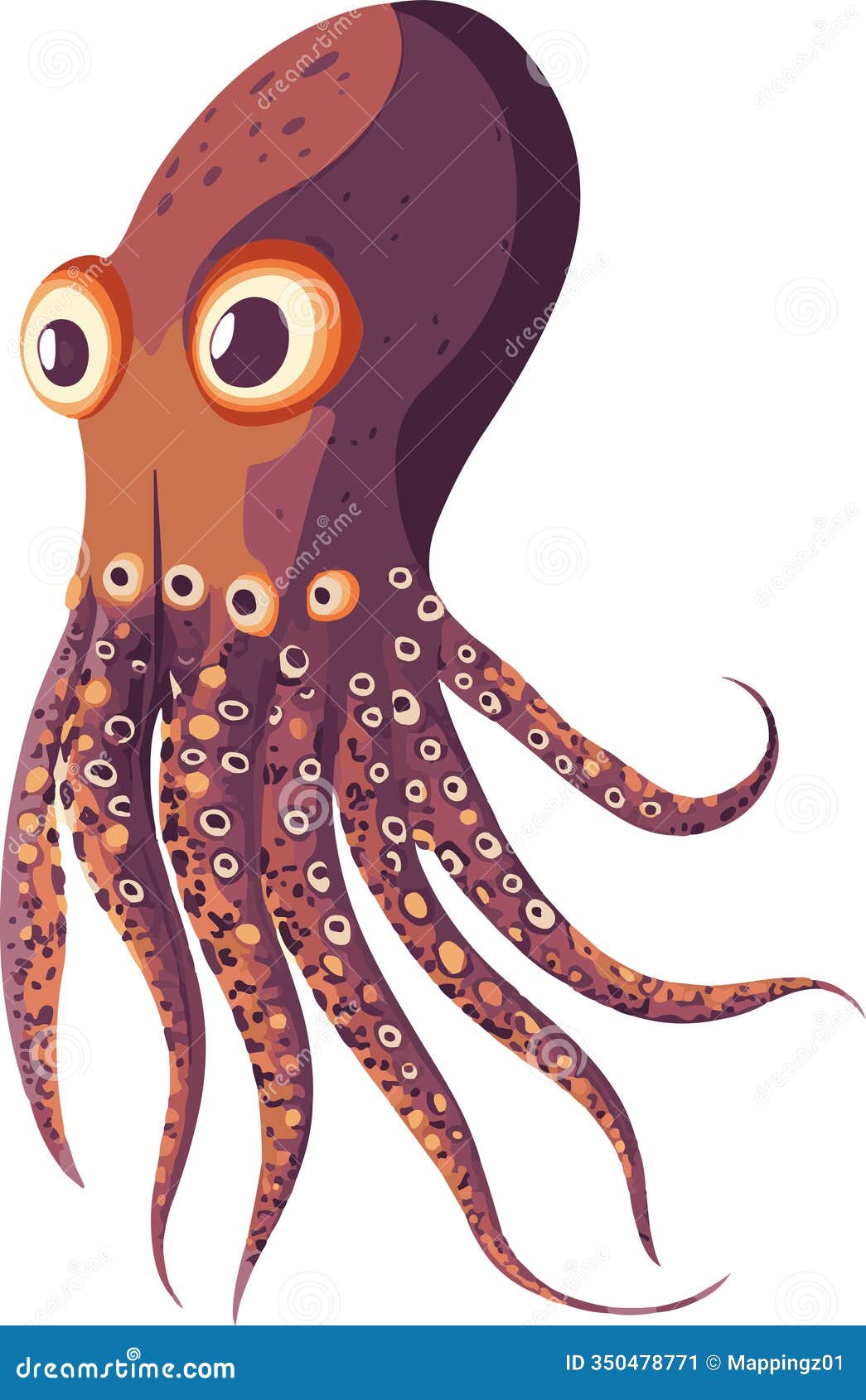 Simple Vector Squid Clipart Stock Vector - Illustration of vector ...