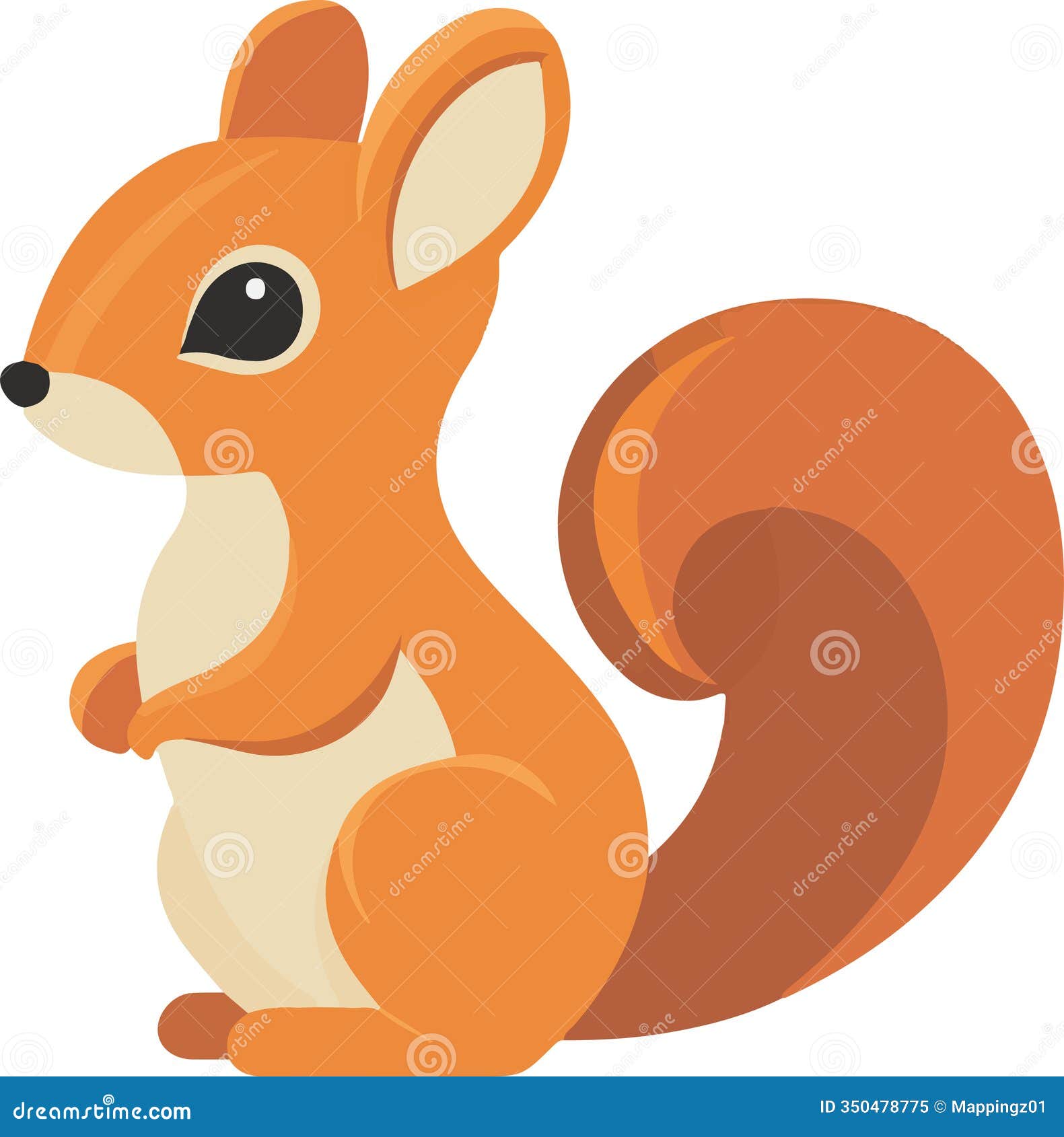 Vector Set Of Squirrel Heads. Front And Side View Postraits ...
