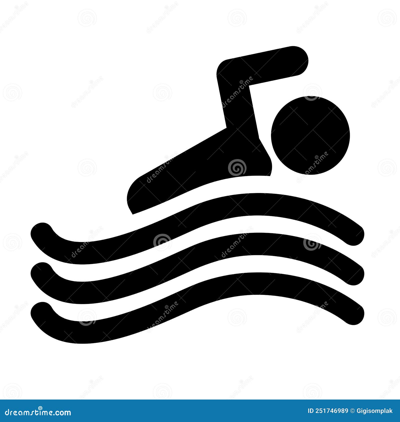 Simple Vector Stick Man and Woman Workout, Swimming Stock Vector ...