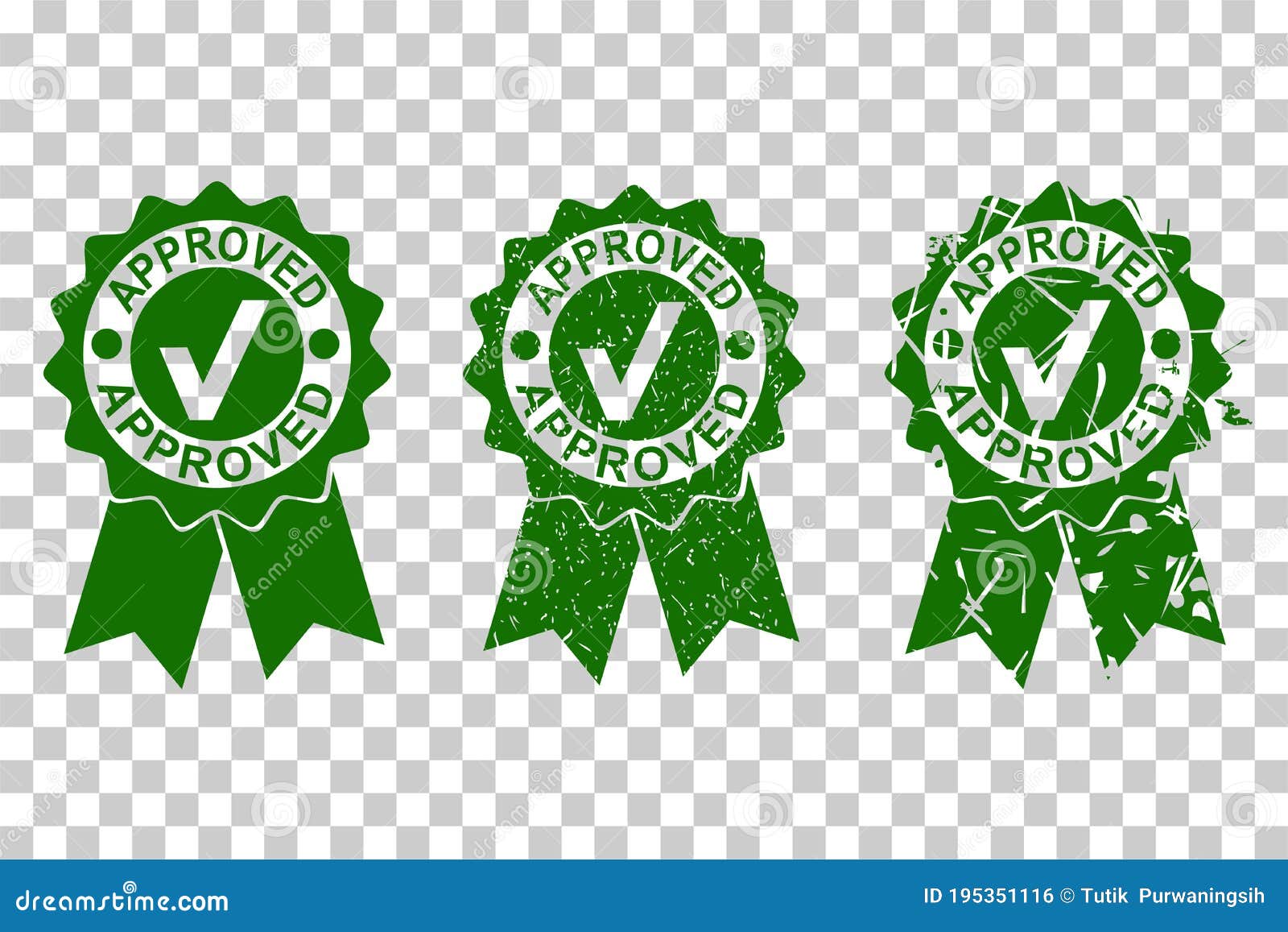 Simple Vector 3 Style Green Rubber Stamp, Approved, at Transparent ...