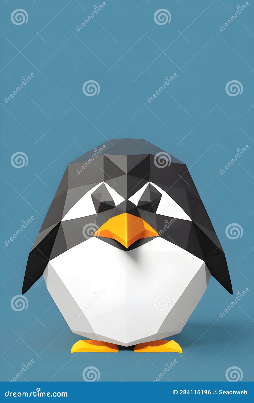 Simple Vector Style with Low Poly Color Shading Stock Illustration ...