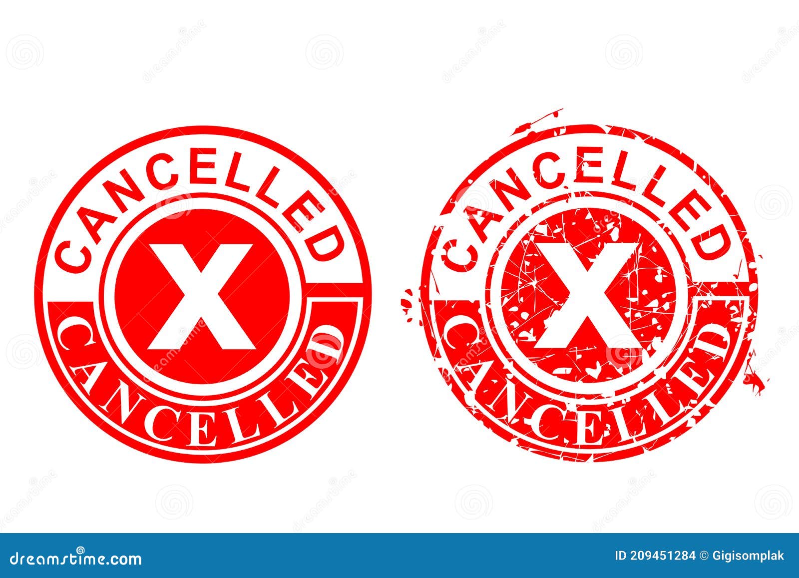 Simple Vector 2 Style Red Circle Rust Grunge Red Rubber Stamp ...