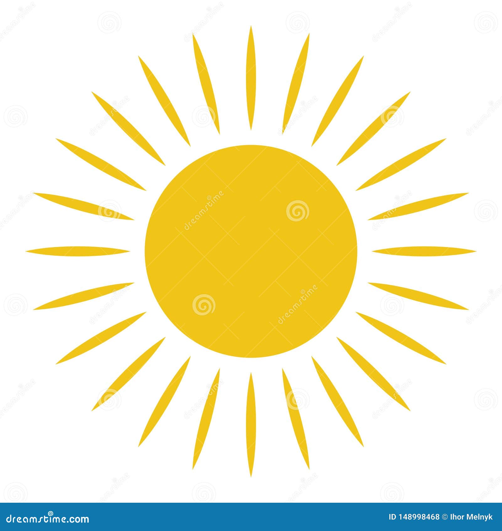Simple vector sun stock vector. Illustration of cute - 148998468