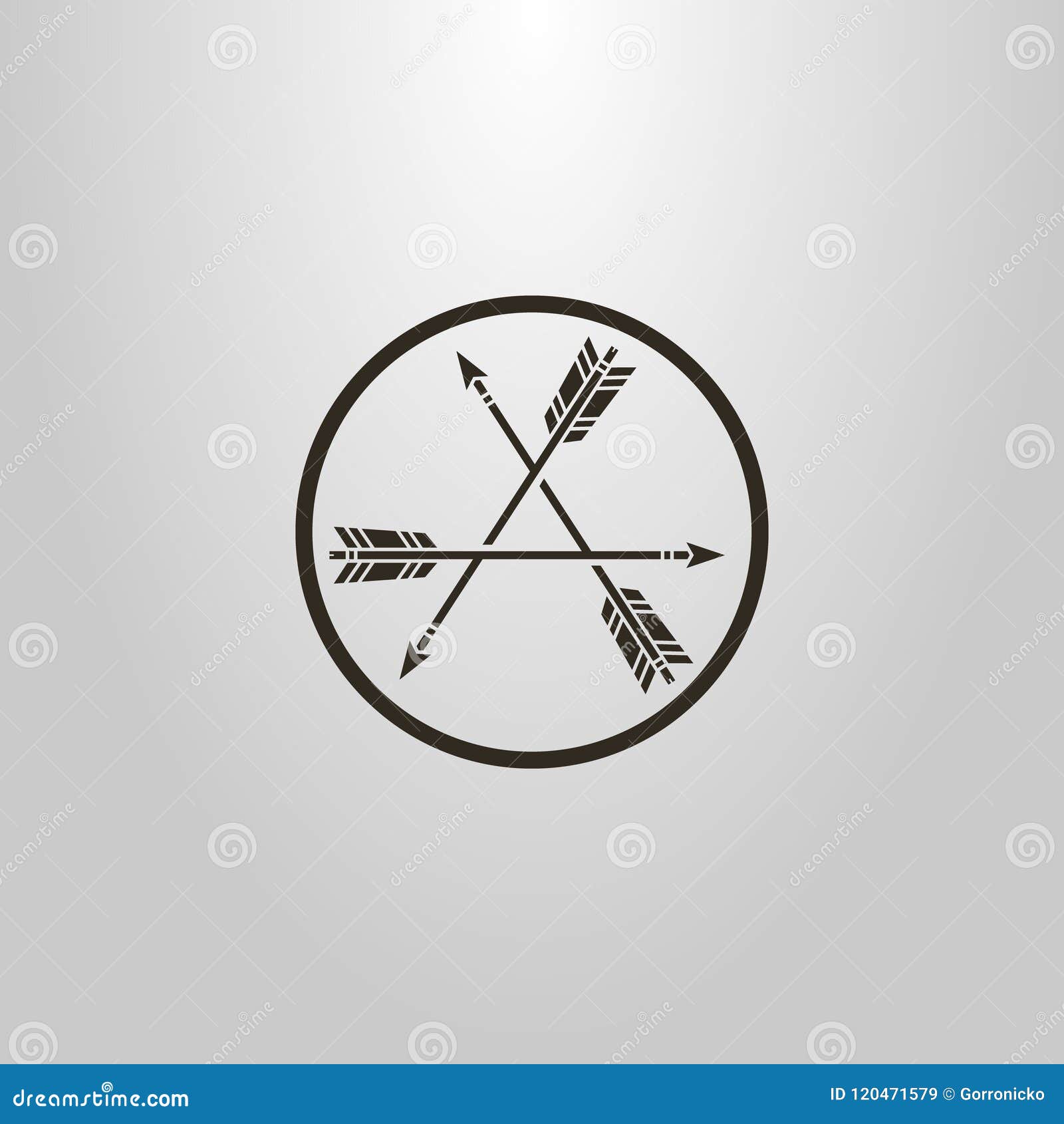 Simple Vector Symbol of Three Arrows Superimposed on Each Other in a ...