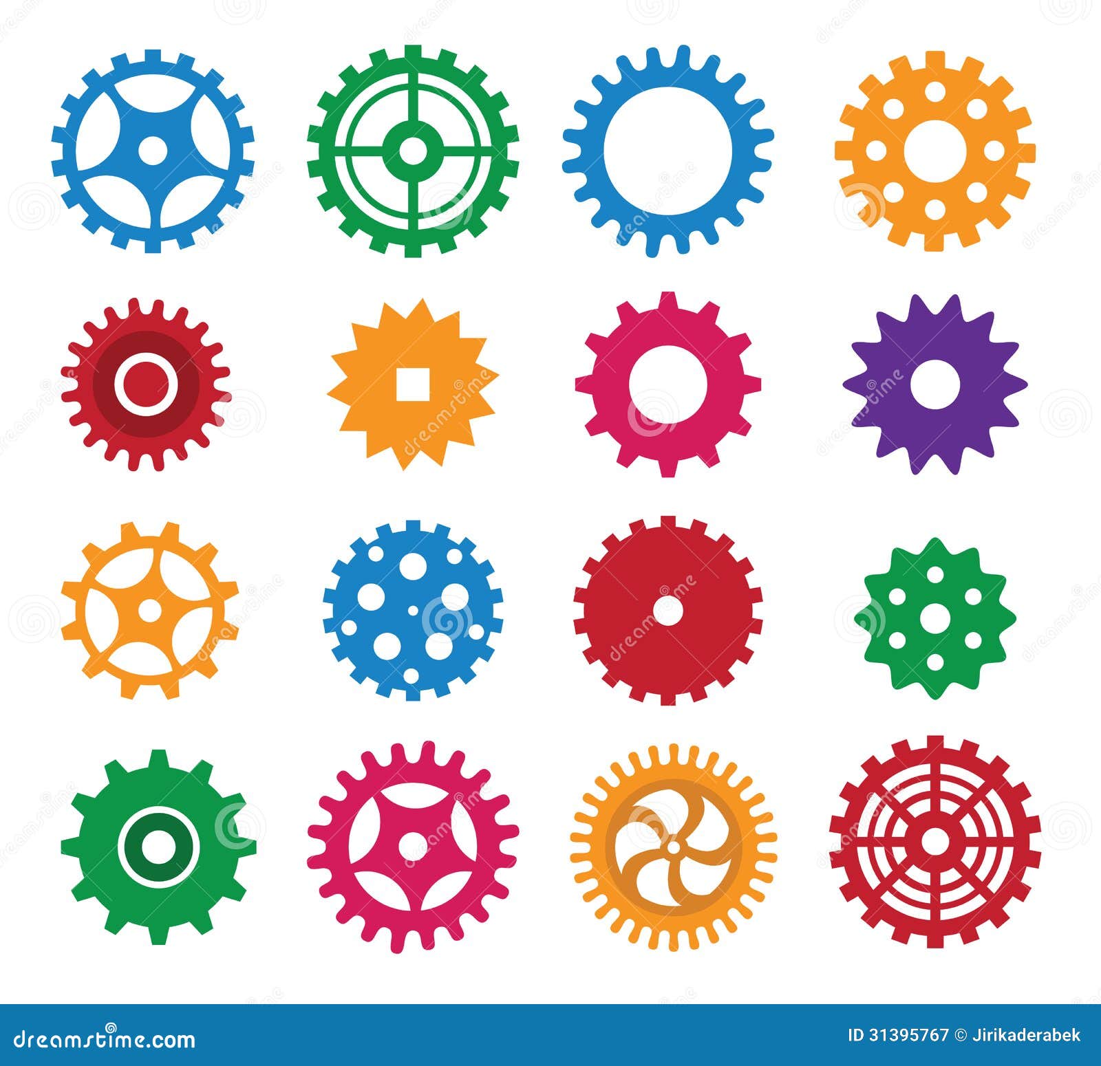 Simple vector tooth wheels stock vector. Illustration of reflection ...