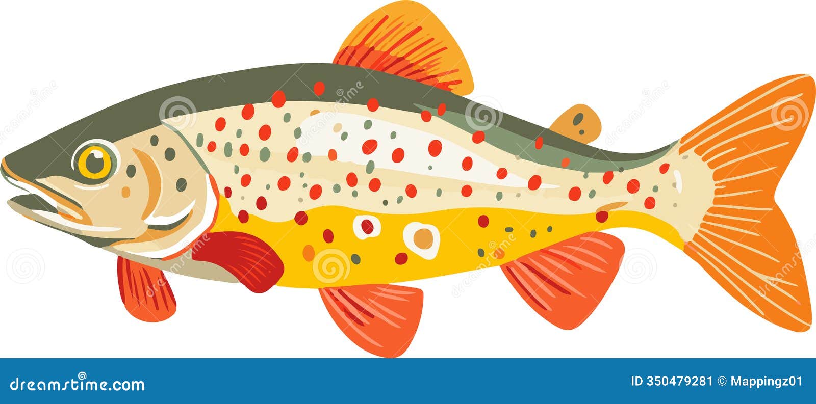 Simple Vector Trout Clipart Stock Vector - Illustration of editable ...
