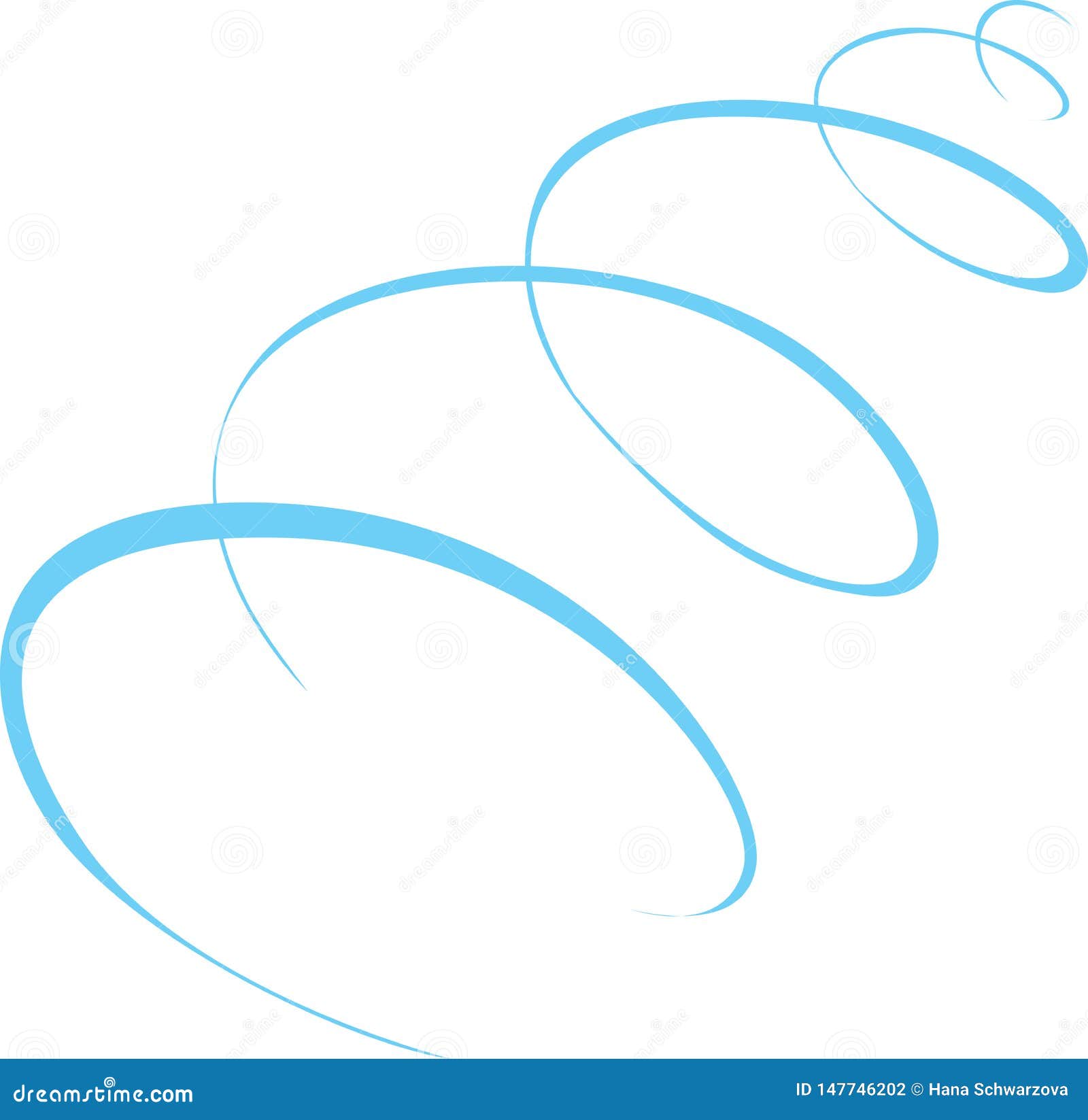 Simple Vector Twirl Design Element Isolated on White Background Stock ...