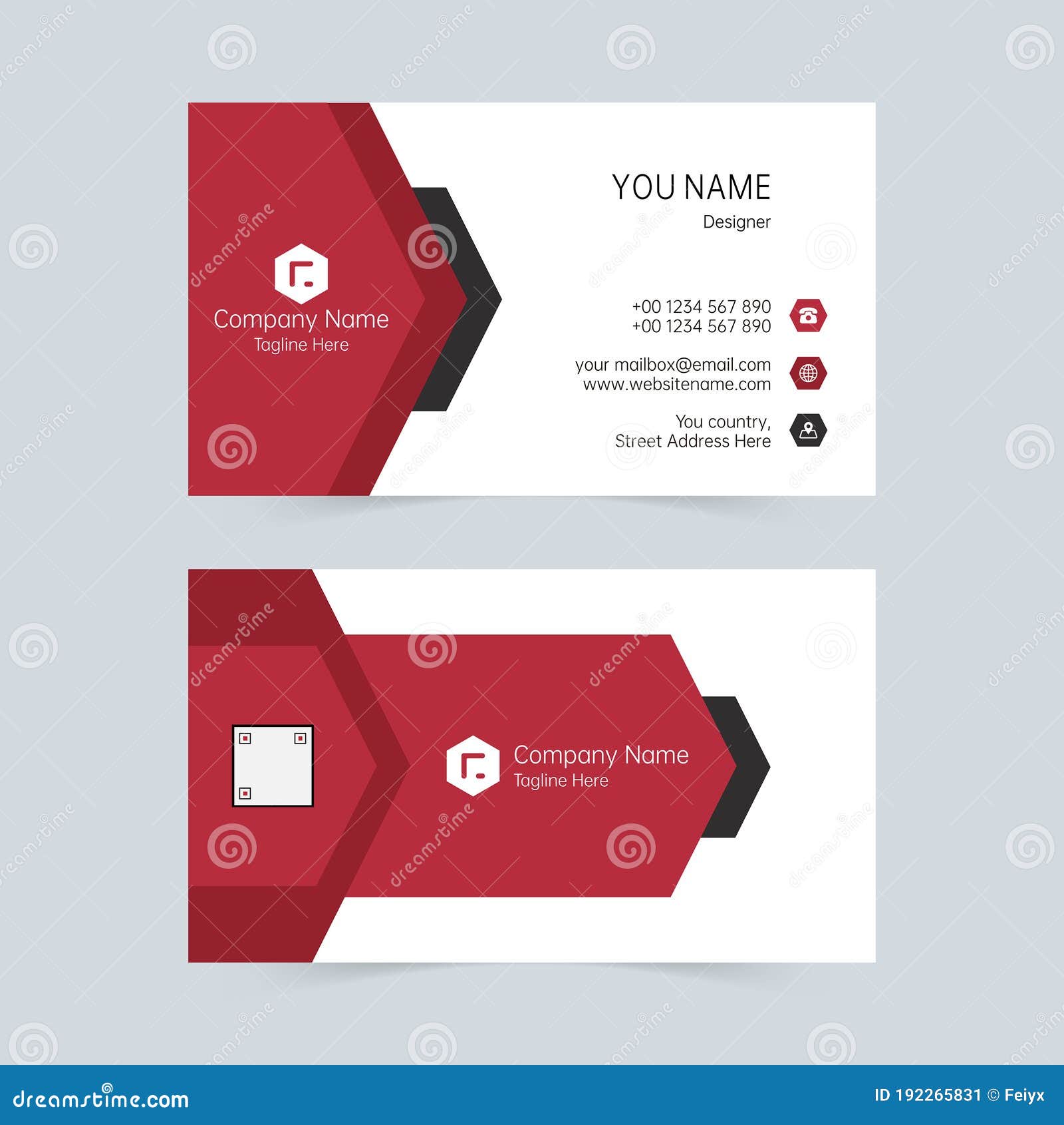 Simple Vector Universal Business Card Stock Vector - Illustration of ...