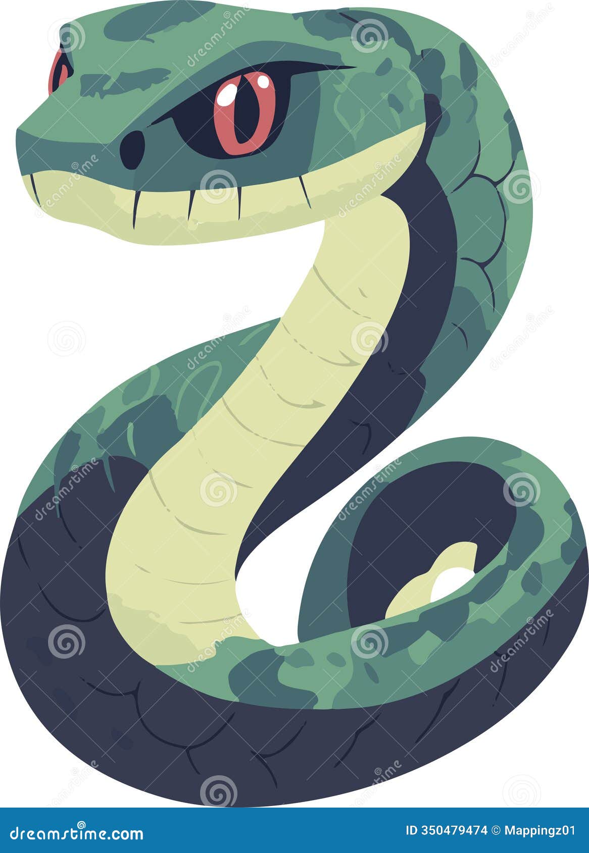 Simple Vector Viper Clipart Stock Vector - Illustration of cartoon ...