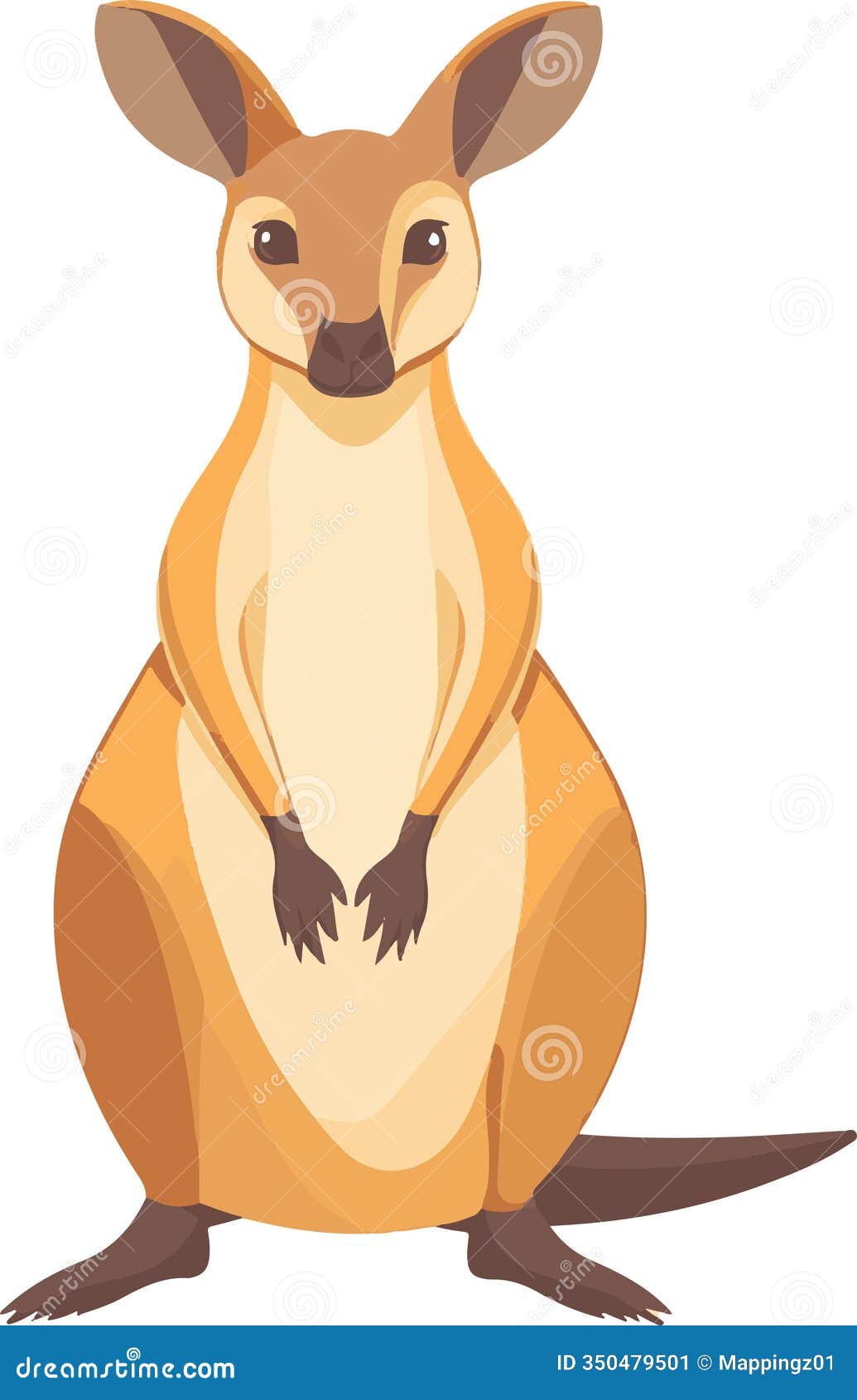 Simple Vector Wallaby Clipart Stock Vector - Illustration of basic ...