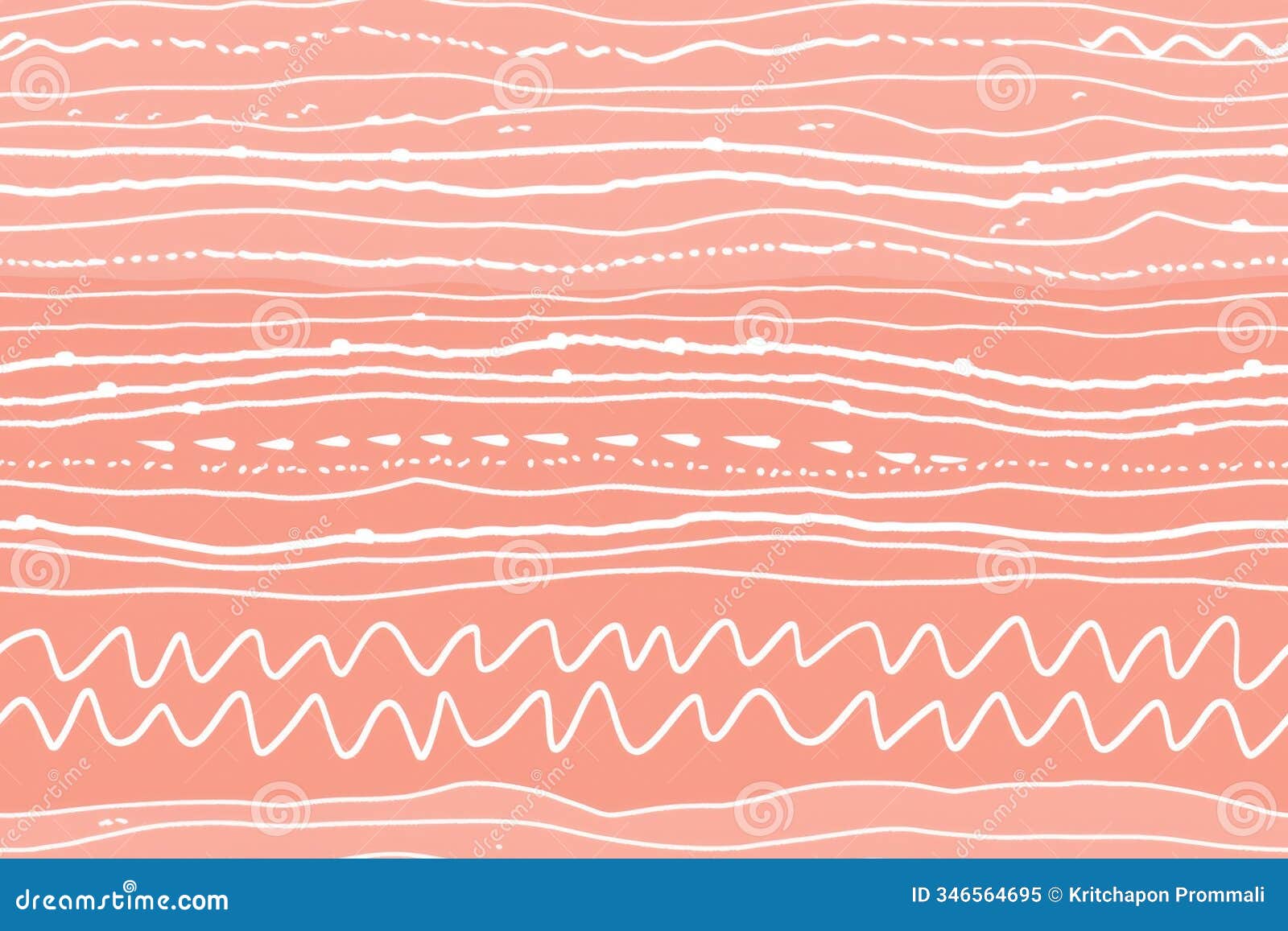 Simple Vector White Lines Doodle Pattern, Pink Background, Cute Style ...