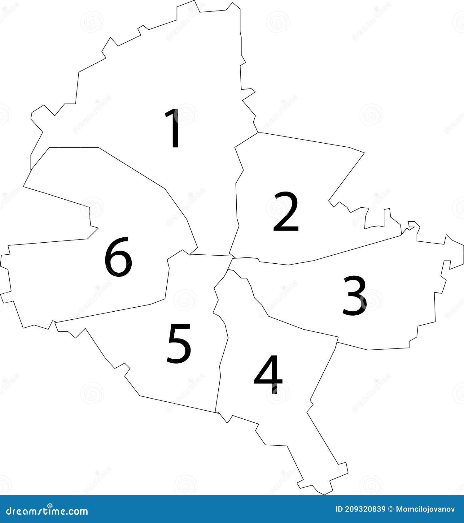 White Map of Sectors Bucharest, Romania Stock Vector - Illustration of ...