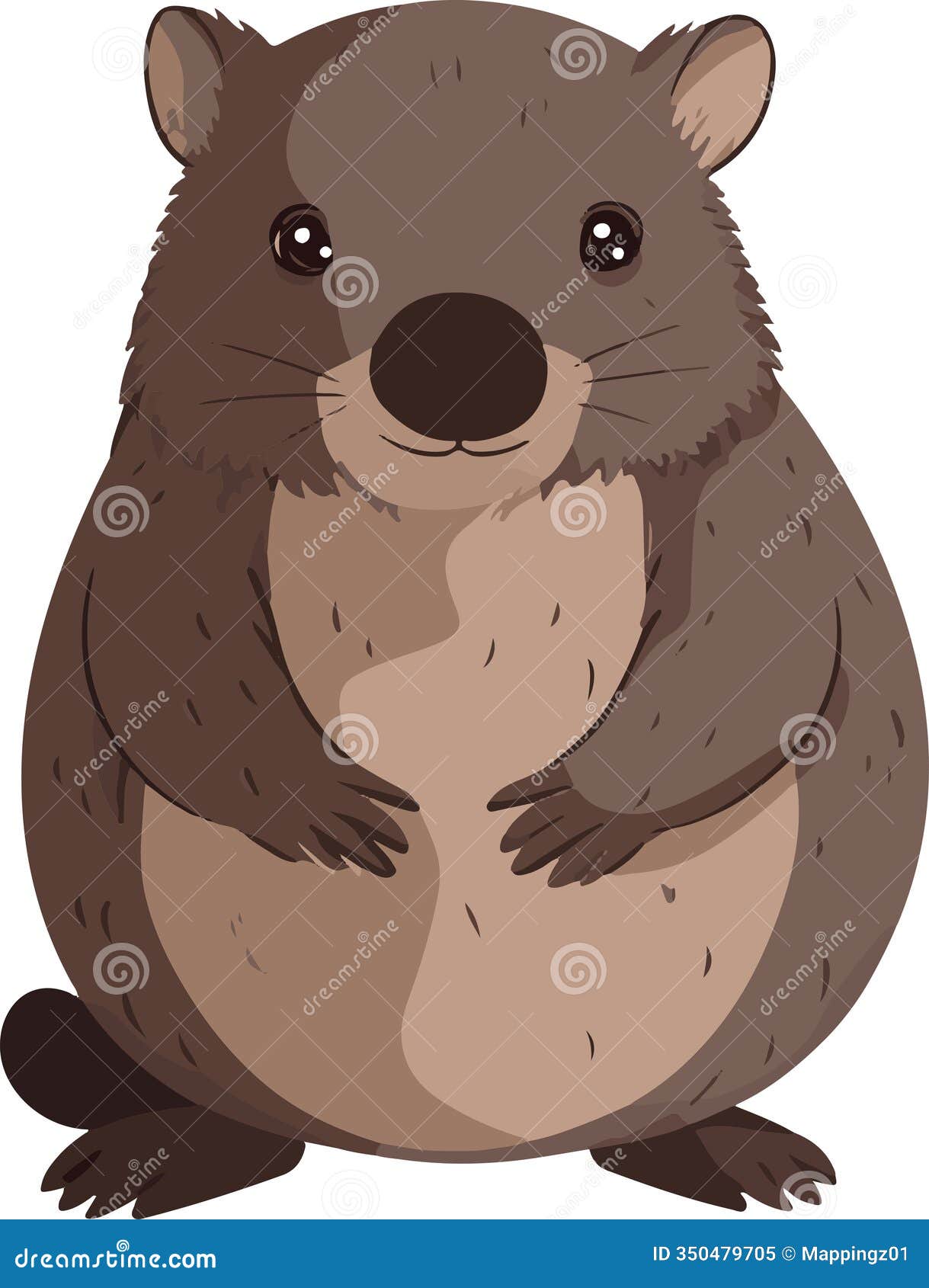 Simple Vector Wombat Clipart Stock Vector - Illustration of minimalist ...