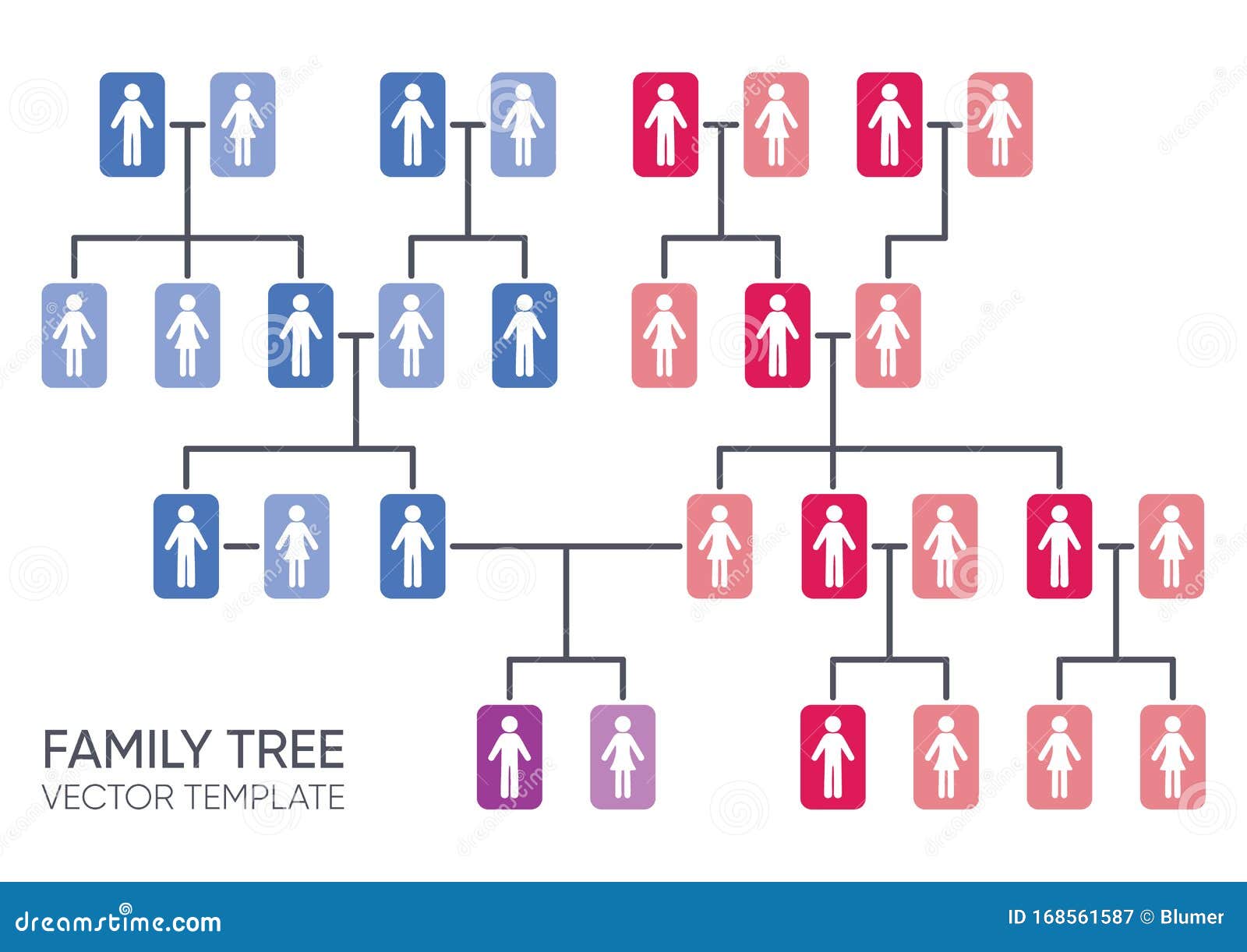 Simple Vector Your Family Tree Design Template Stock Vector ...