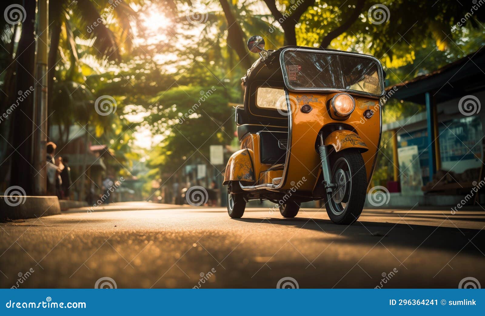 A Simple Vehicle with an Engine and Three Wheels Stock Illustration ...